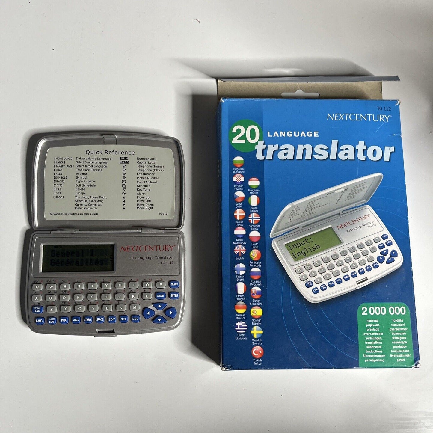 Nextcentury 20 Language Translator Portable Electronic TG-112 – Retro Unit