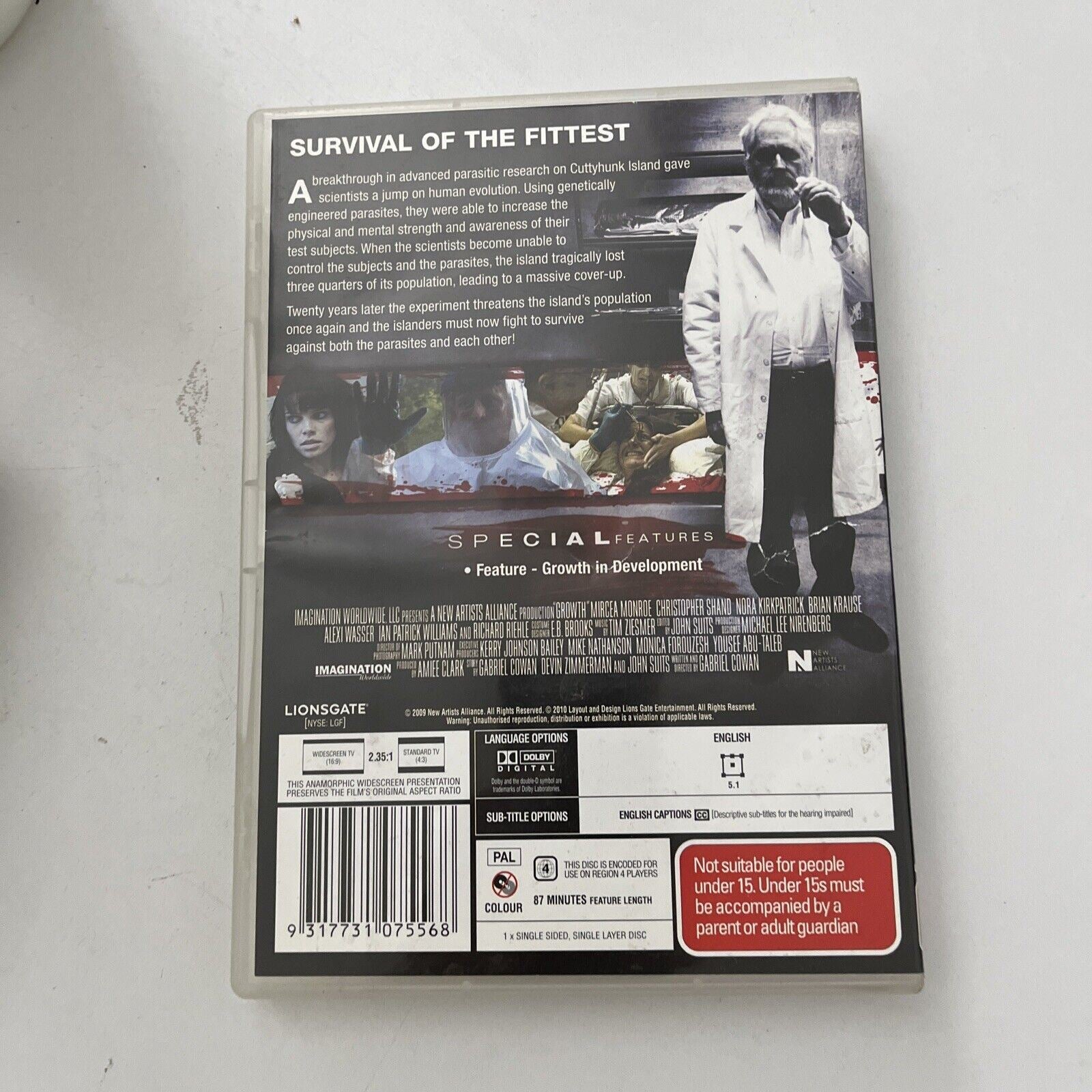 Growth (DVD, 2009) Christopher Shand, Mircea Monroe Region 4 – Retro Unit