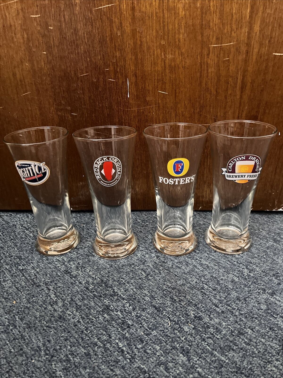 Foster's, Light ice, Red Back Original, Carlton Draught Drinking Glass ...