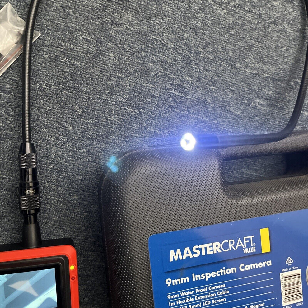 MasterCraft 9mm Inspection Water Proof Camera 1m Flexible Extension Ca ...
