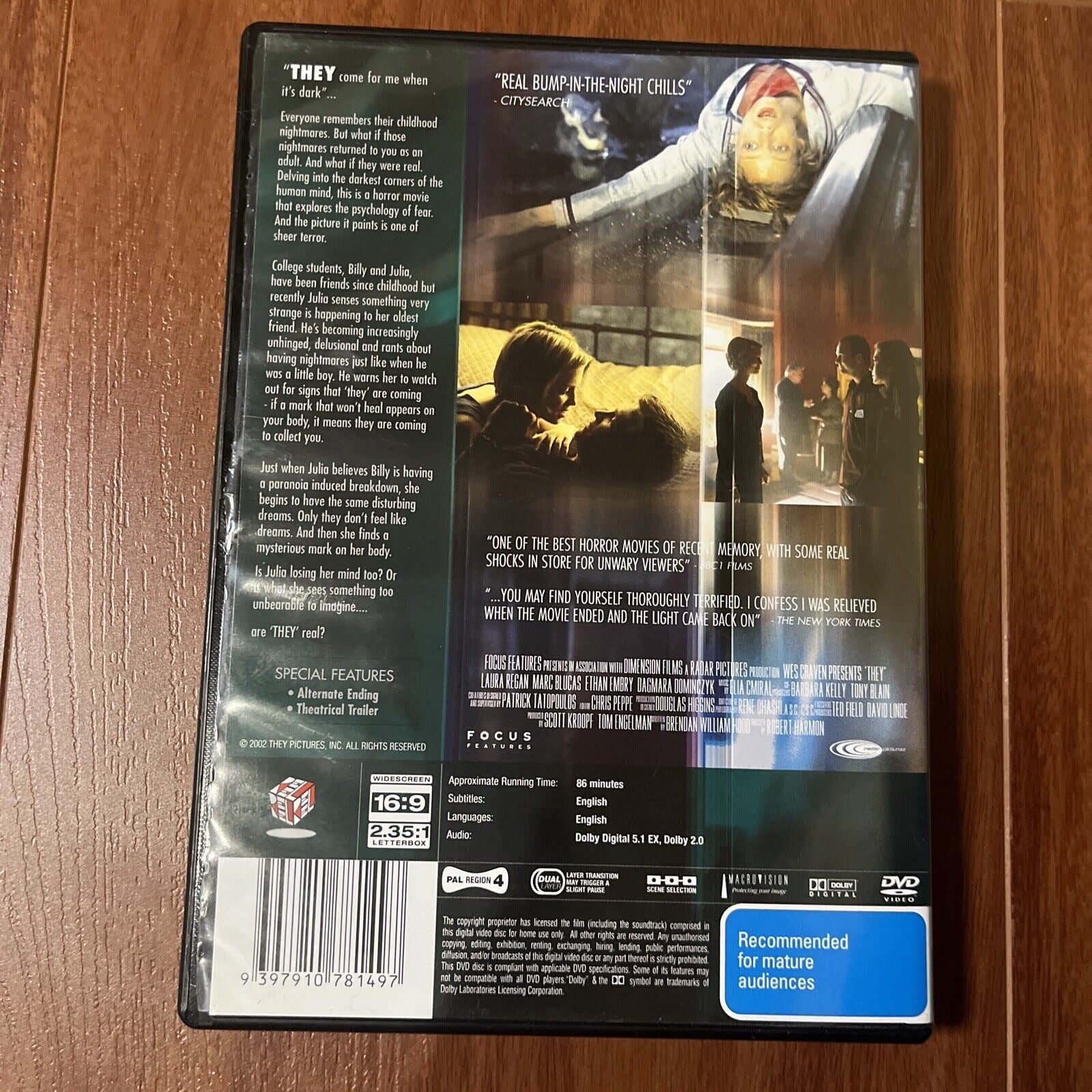 They (DVD, 2002) Horror Movie Laura Regan, Marc Blucas, Ethan Embry, R ...