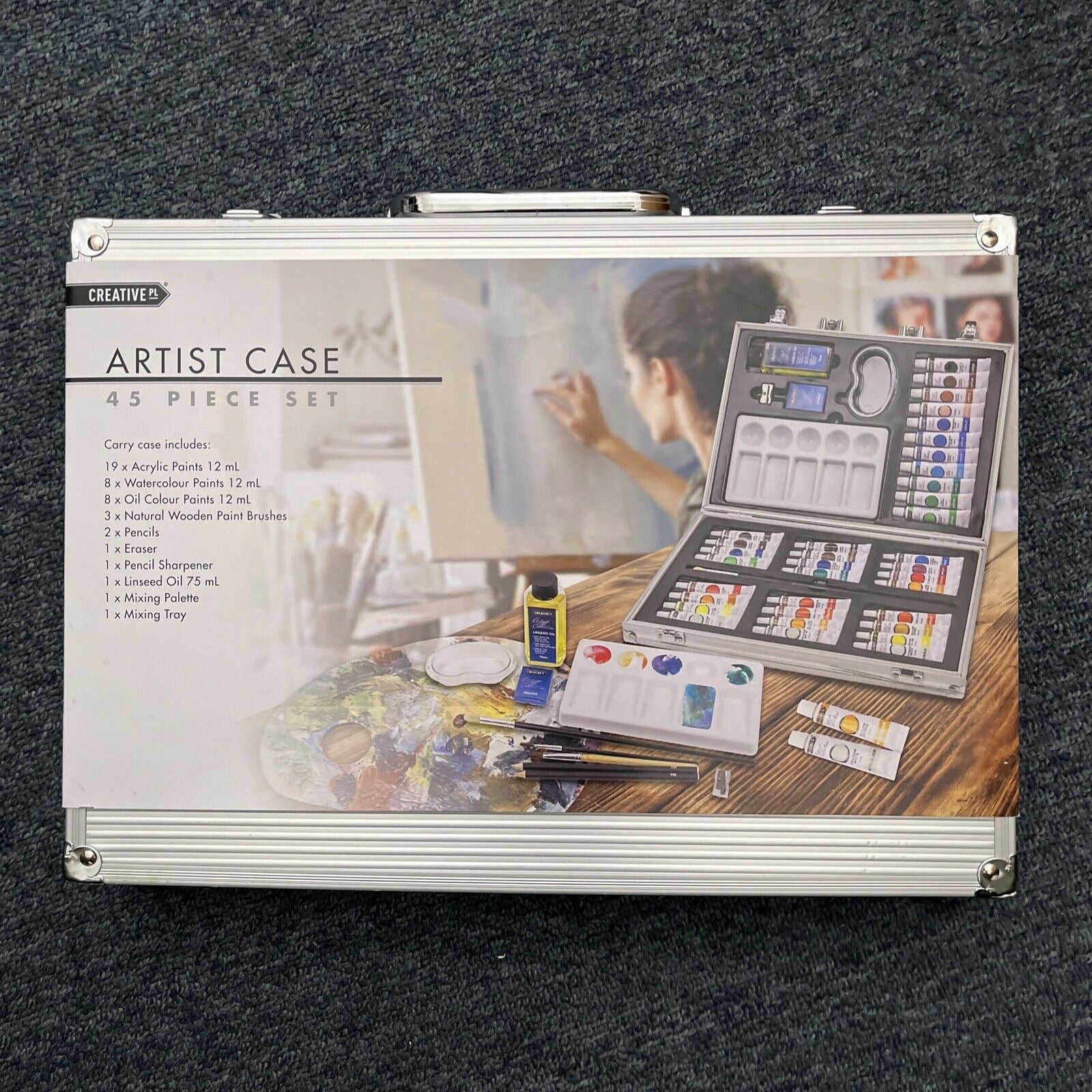 Creative Pl: Artist Case 45 Piece Set with Paint and Accessories ...