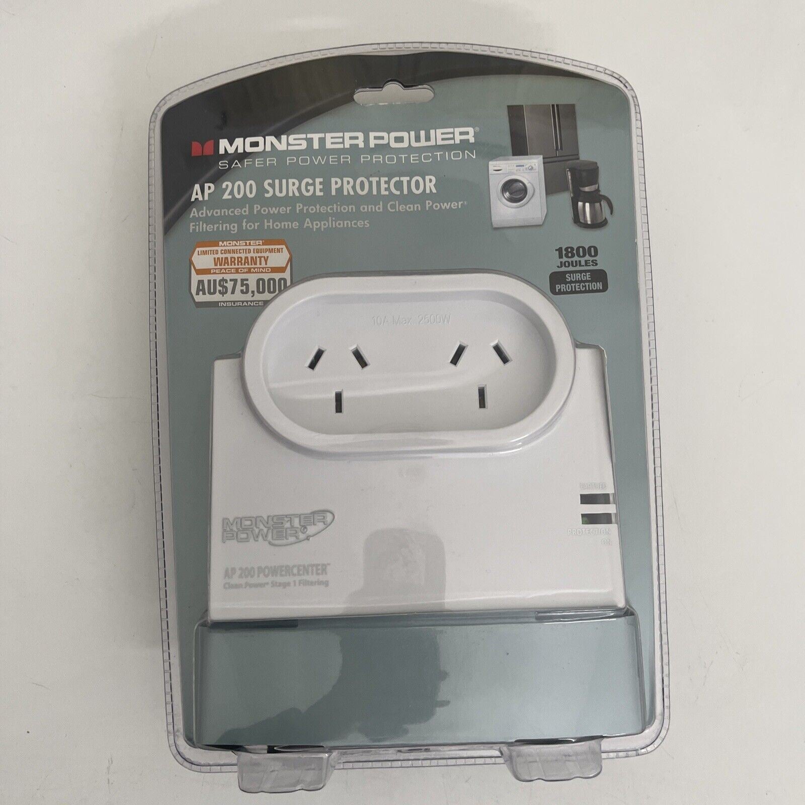 *New Sealed* Monster Power AP200 Surge Protector Filtering For Home Ap ...