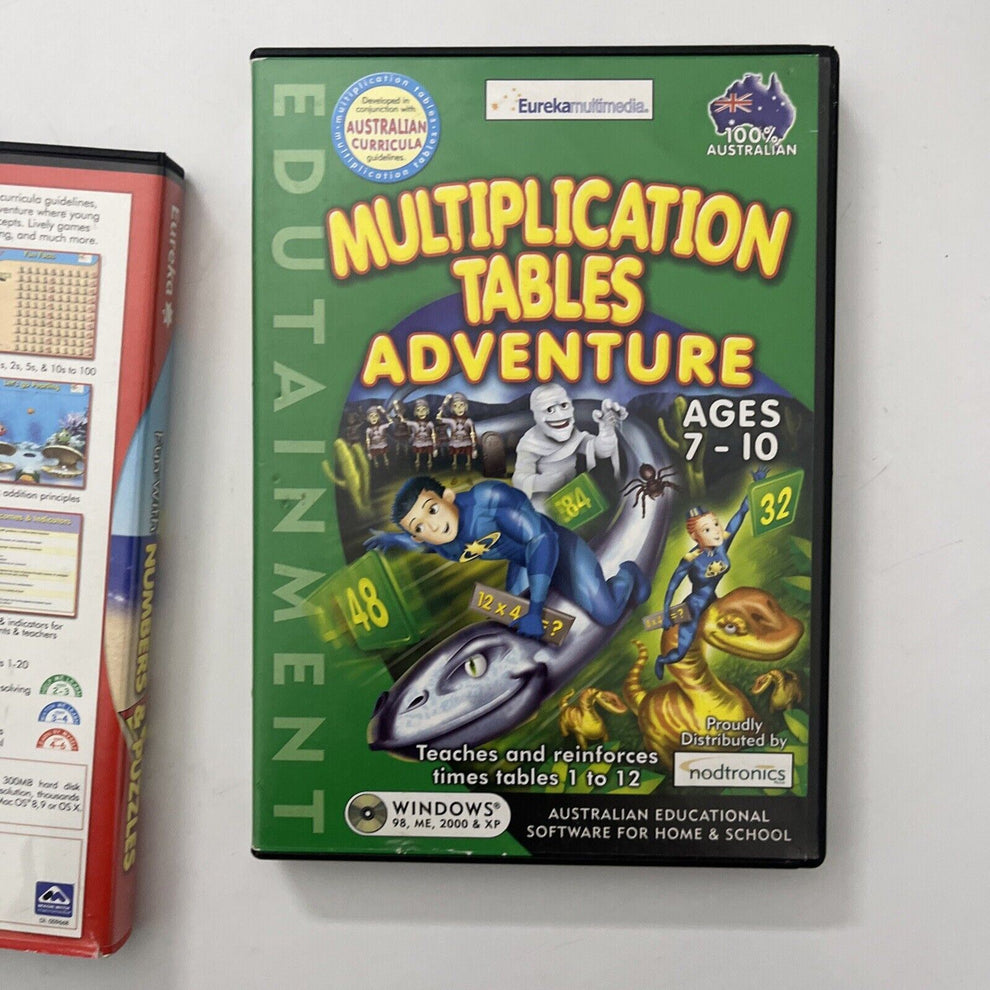 Multiplication Tables Adventure / Fun With Numbers & Puzzles PC CDROM ...