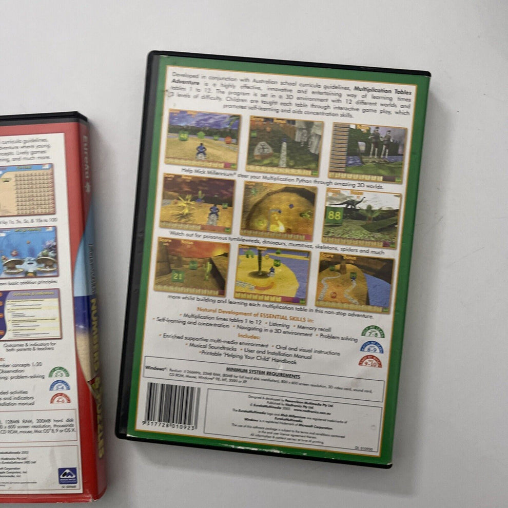 Multiplication Tables Adventure / Fun With Numbers & Puzzles PC CDROM ...