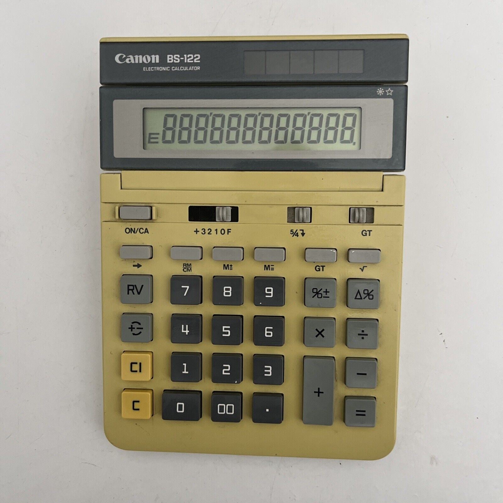 Canon BS-122 Solar Powered Electronic Calculator – Retro Unit