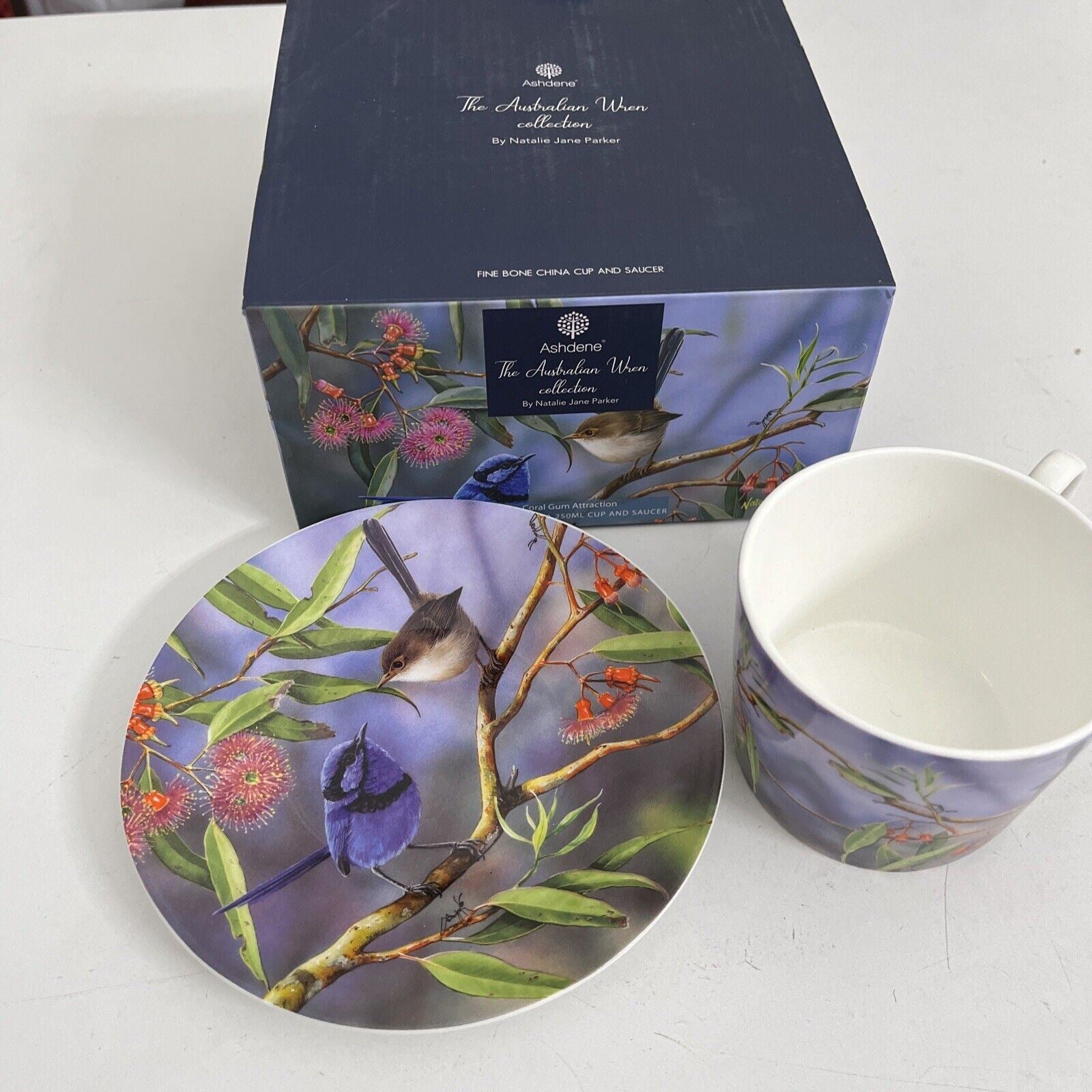 Ashdene 250ml Australian Wren Coral Gum Attraction Tea Cup/Saucer Drin ...