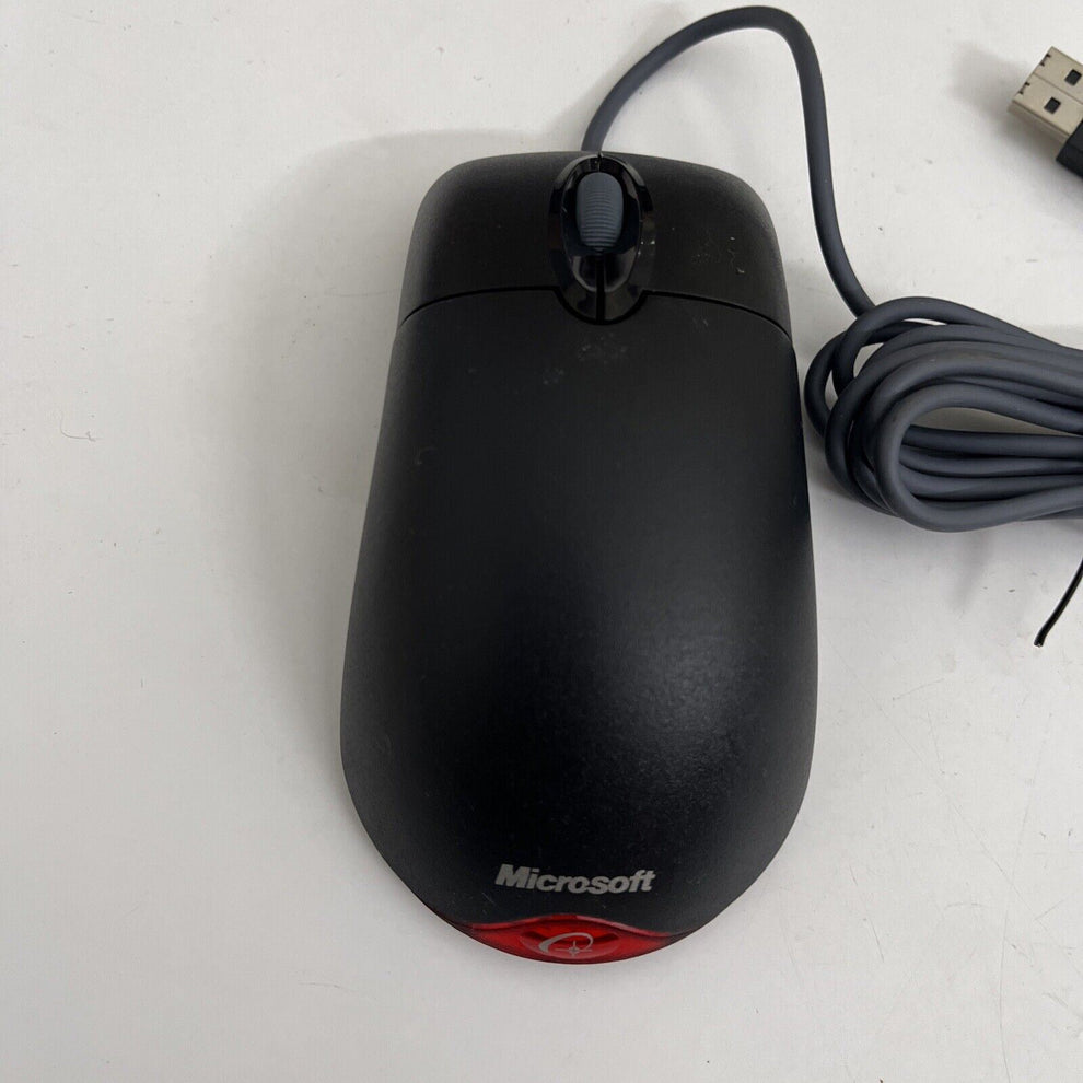 Microsoft Wheel Mouse Optical 1.1A USB & PS/2 Compatible Black – Retro Unit