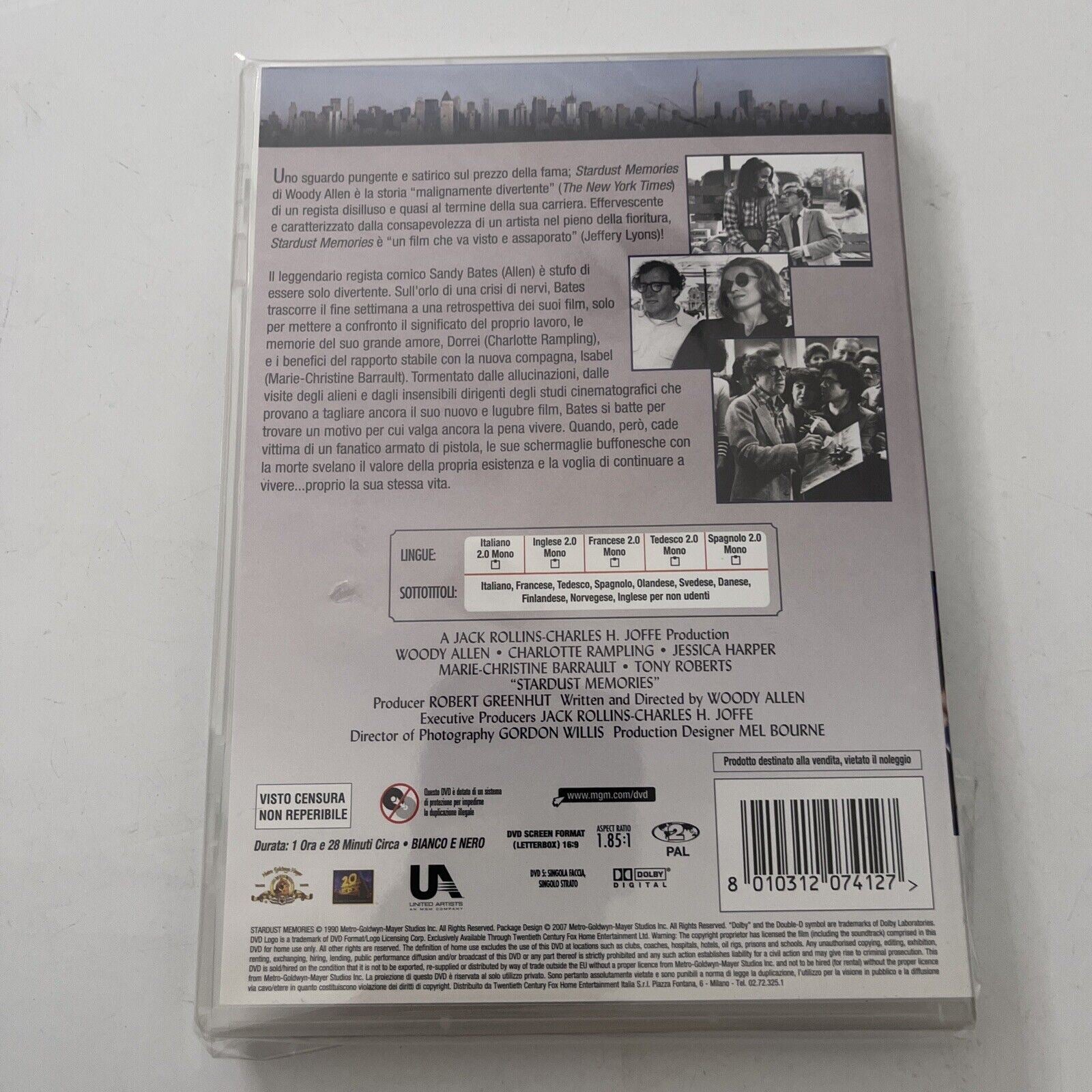 Stardust Memories (DVD, 1990) Woody Allen, Charlotte Rampling NEW Regi ...