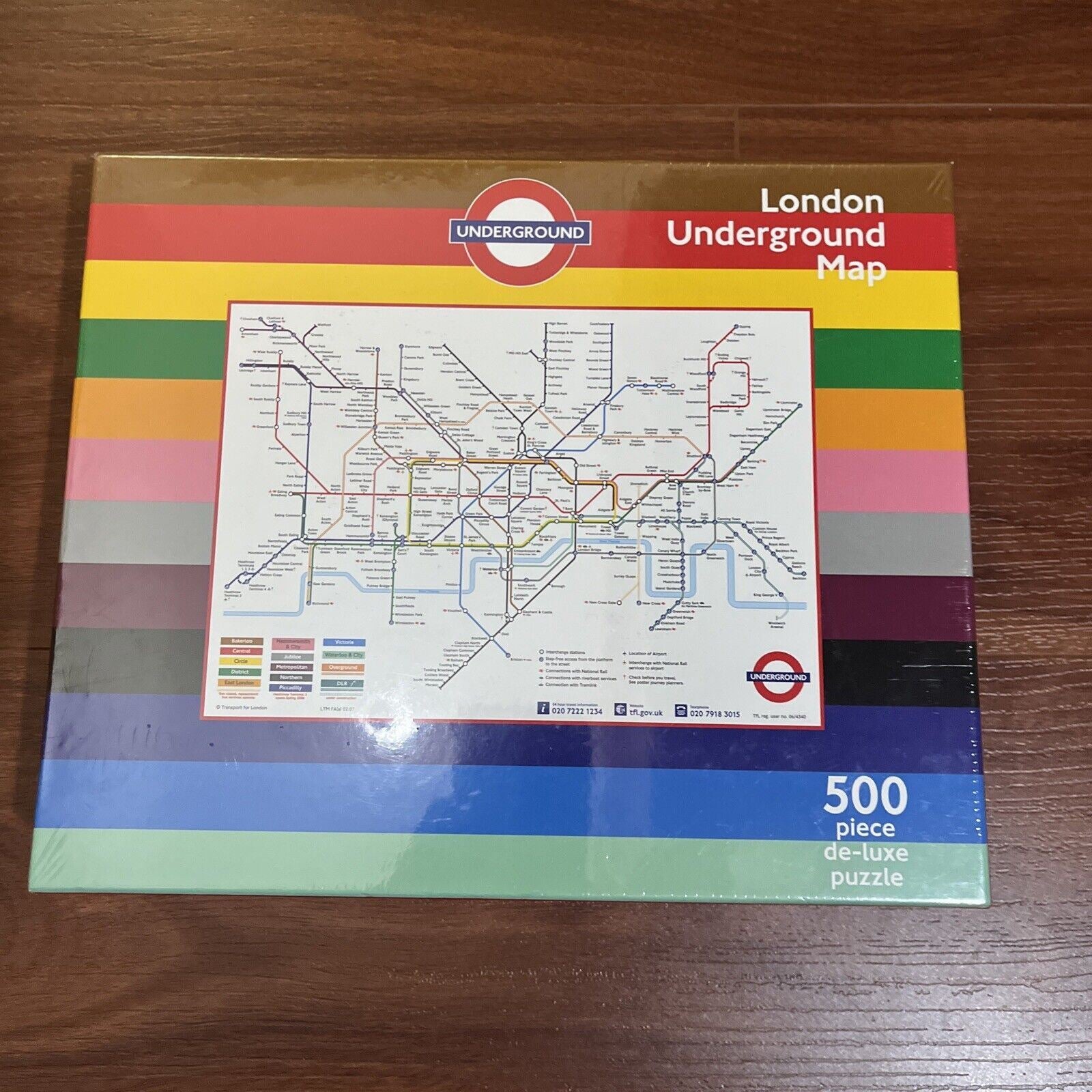 *New Sealed* London Underground Map 500 Piece Jigsaw Puzzle – Retro Unit