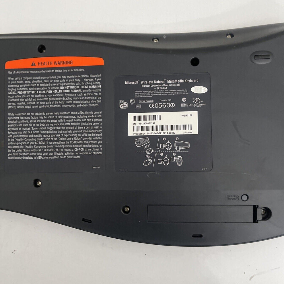 Microsoft Wireless Natural MultiMedia Keyboard *No Reciever* – Retro Unit
