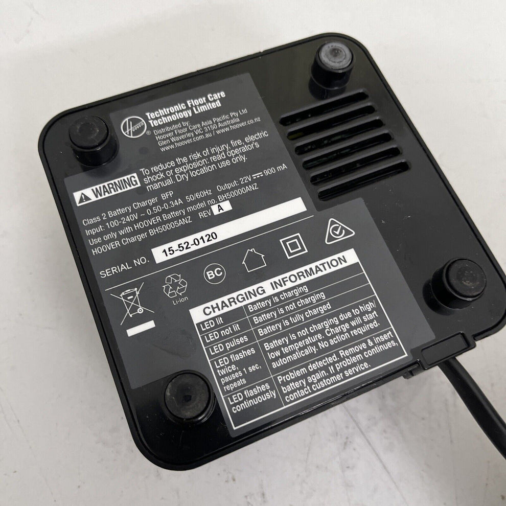 Genuine Hoover Class 2 Linx Battery Charger BFP Model BH50005ANZ ...
