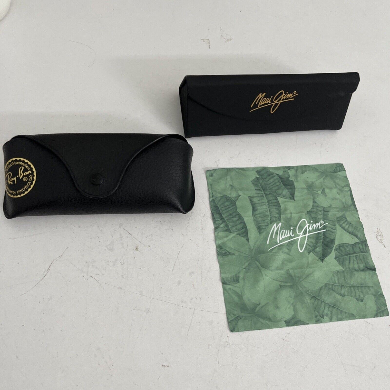 Genuine RayBan & Maui Jim Case and Cloth *No Glasses* – Retro Unit