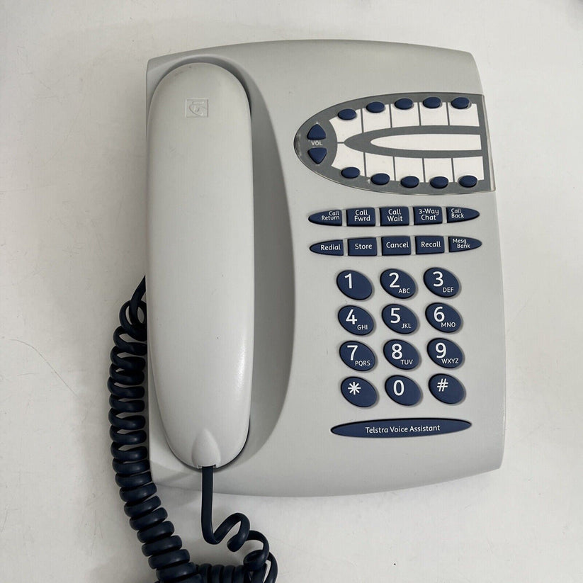 Telstra T1000S Push Button Corded Wall Landline Telephone No Wall Plat ...