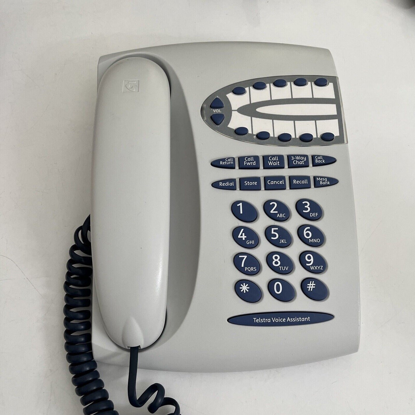 Telstra T1000S Push Button Corded Wall Landline Telephone No Wall Plat ...