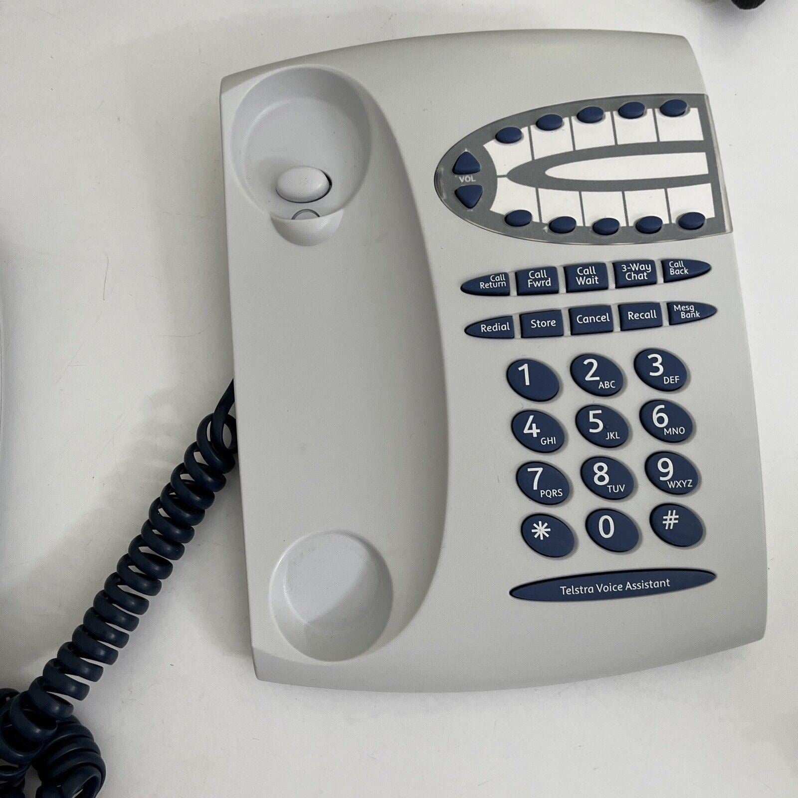 Telstra T1000S Push Button Corded Wall Landline Telephone No Wall Plat ...