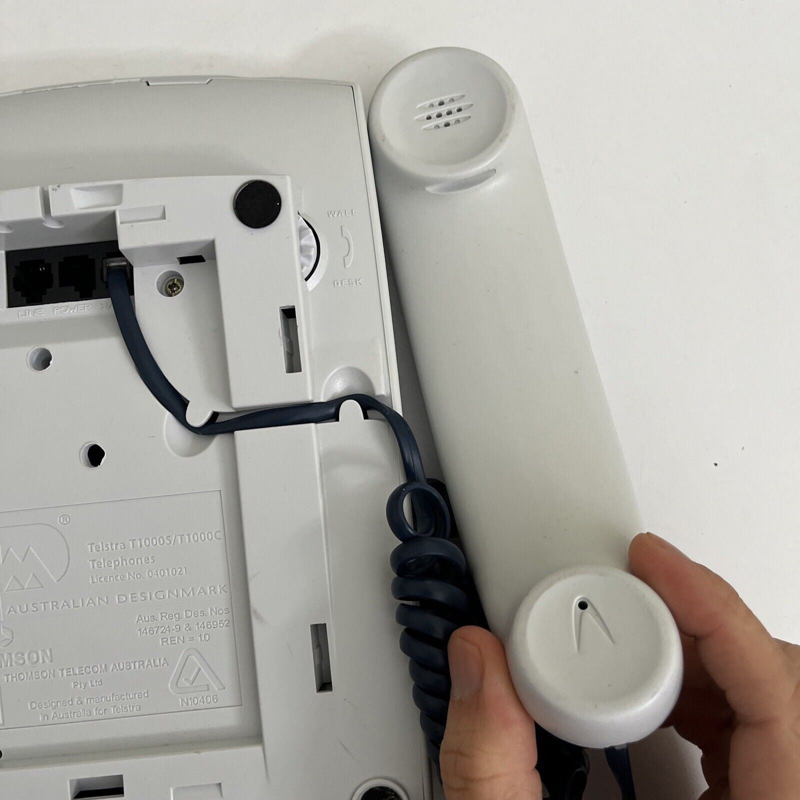 Telstra T1000S Push Button Corded Wall Landline Telephone No Wall Plat ...