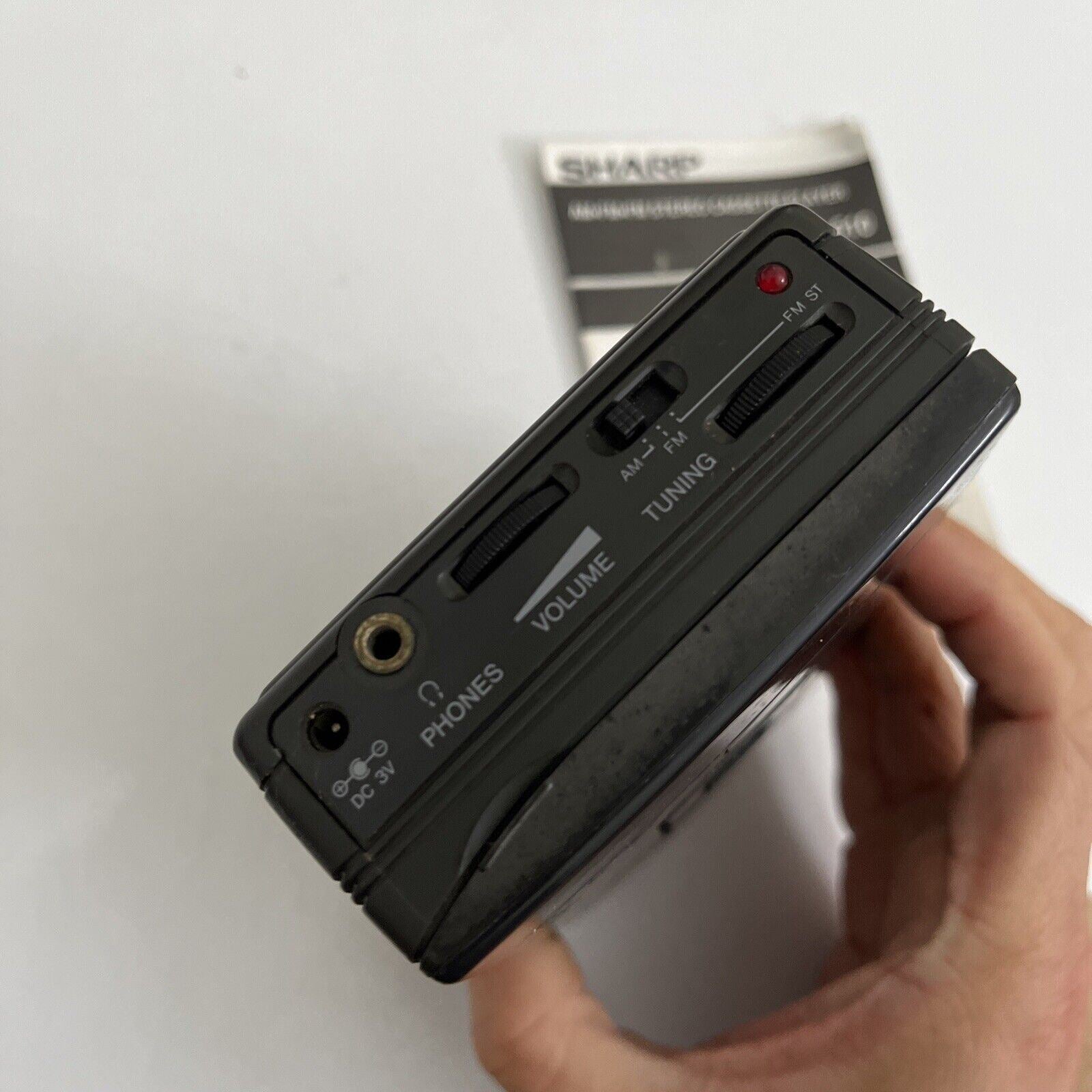 Sharp AM/FM Stereo Portable Cassette Player JC-510 with Manual – Retro Unit