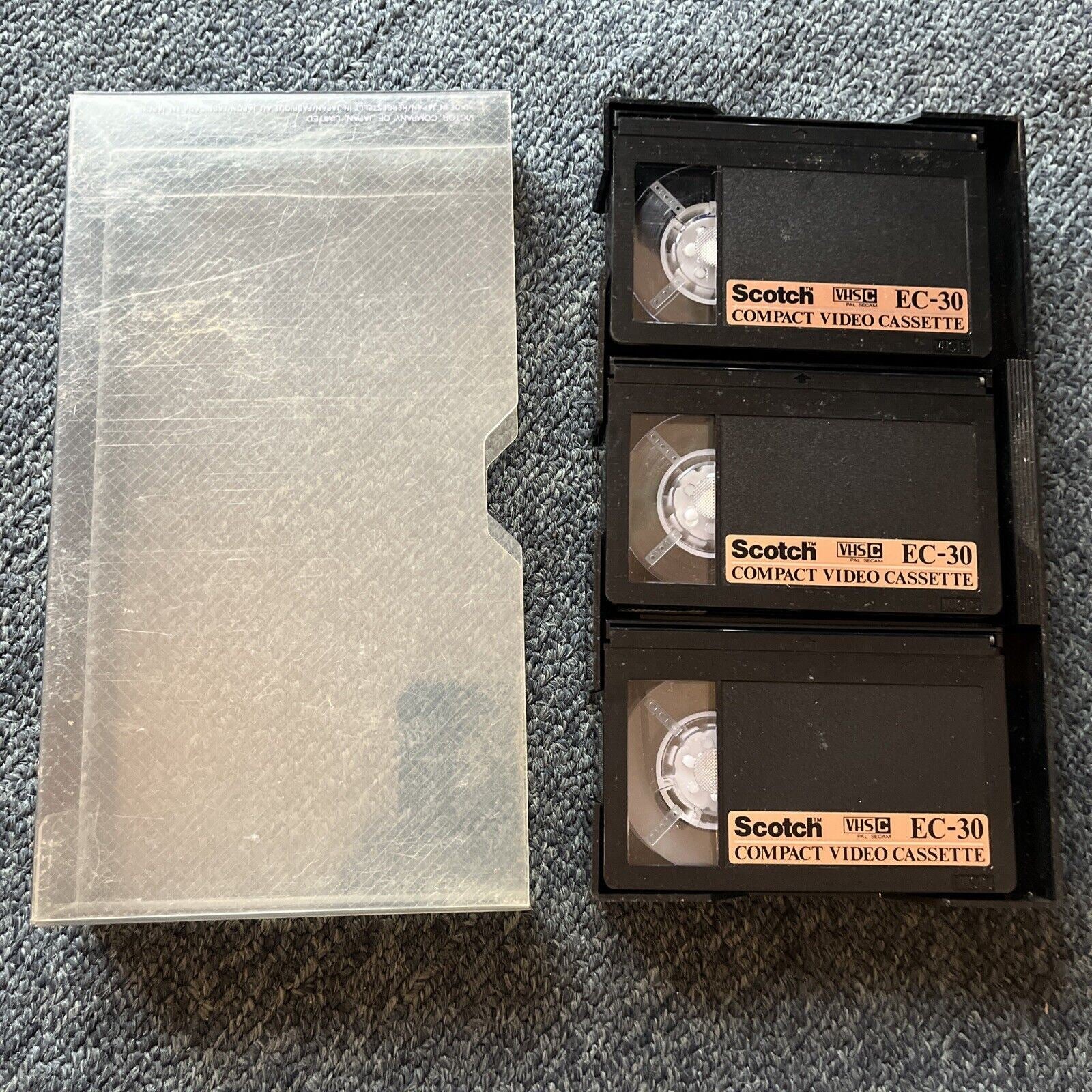 3x Scotch VHS-C EC-30 Blank Used Compact Video Cassette Tape – Retro Unit