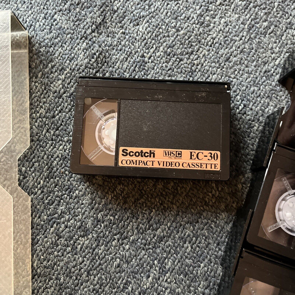 3x Scotch VHS-C EC-30 Blank Used Compact Video Cassette Tape – Retro Unit