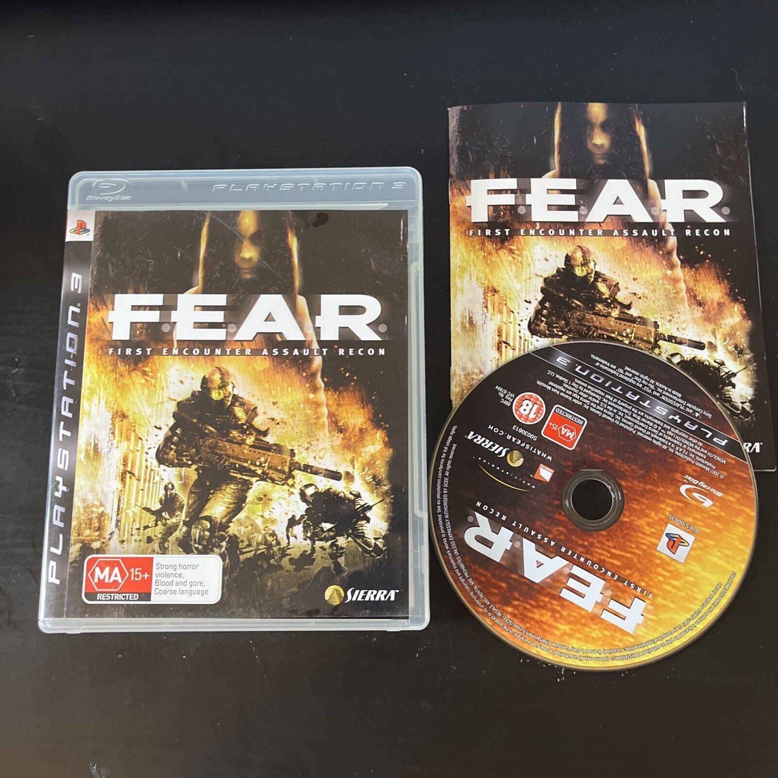 FEAR First Encounter Assault Recon - Playstation 3 PS3 Game - With Man ...