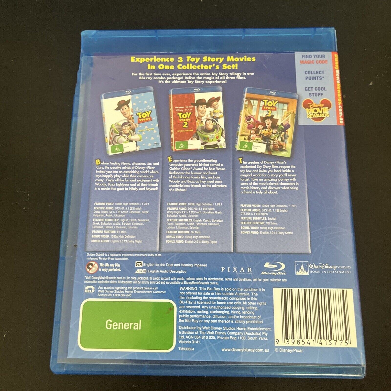 The Complete Toy Story Collection Toy Story 1,2,3 (Bluray, 4-Disc) All ...