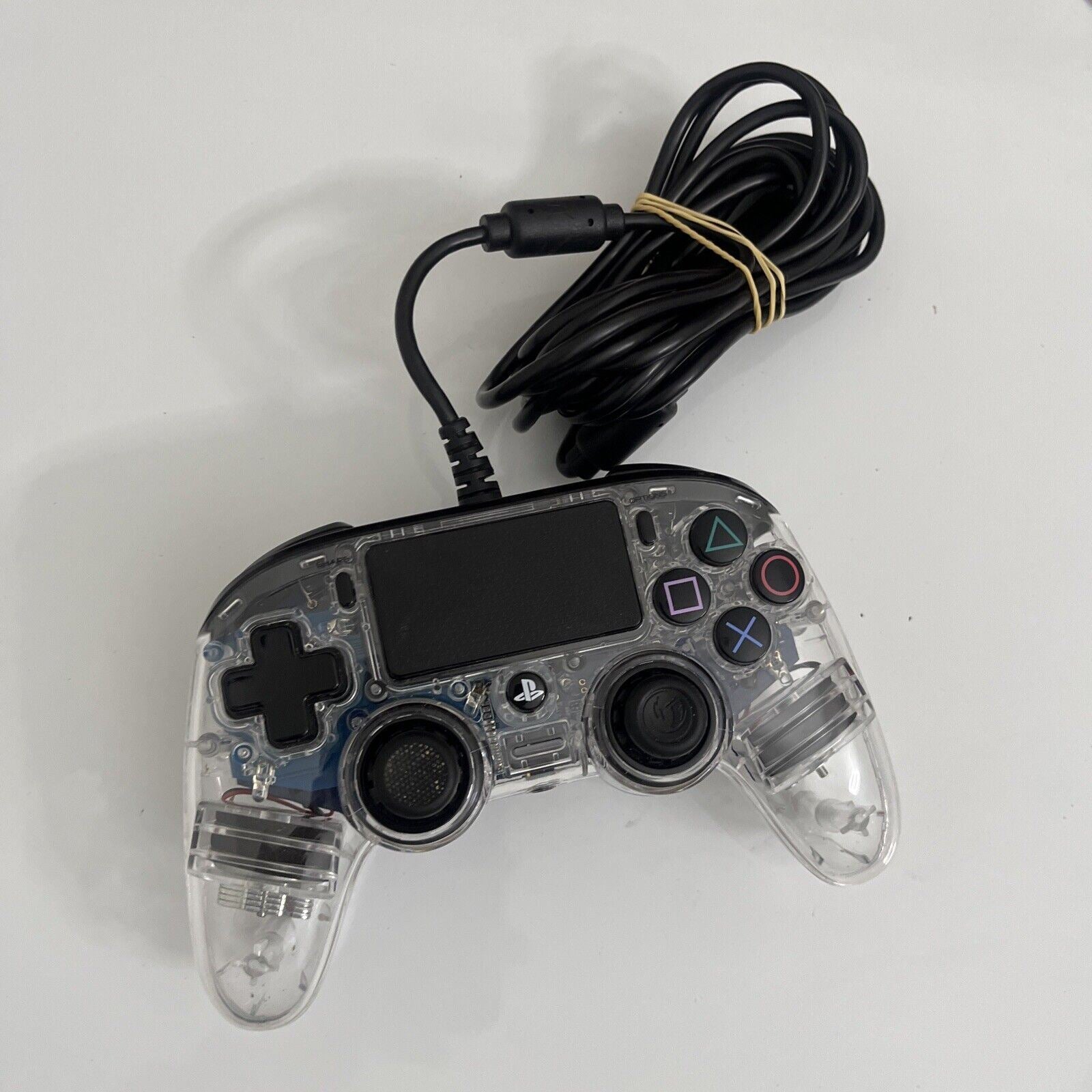 Nacon PS4 Compact Controller USB Clear Transparent BB4470Blu SLEH 0046 ...