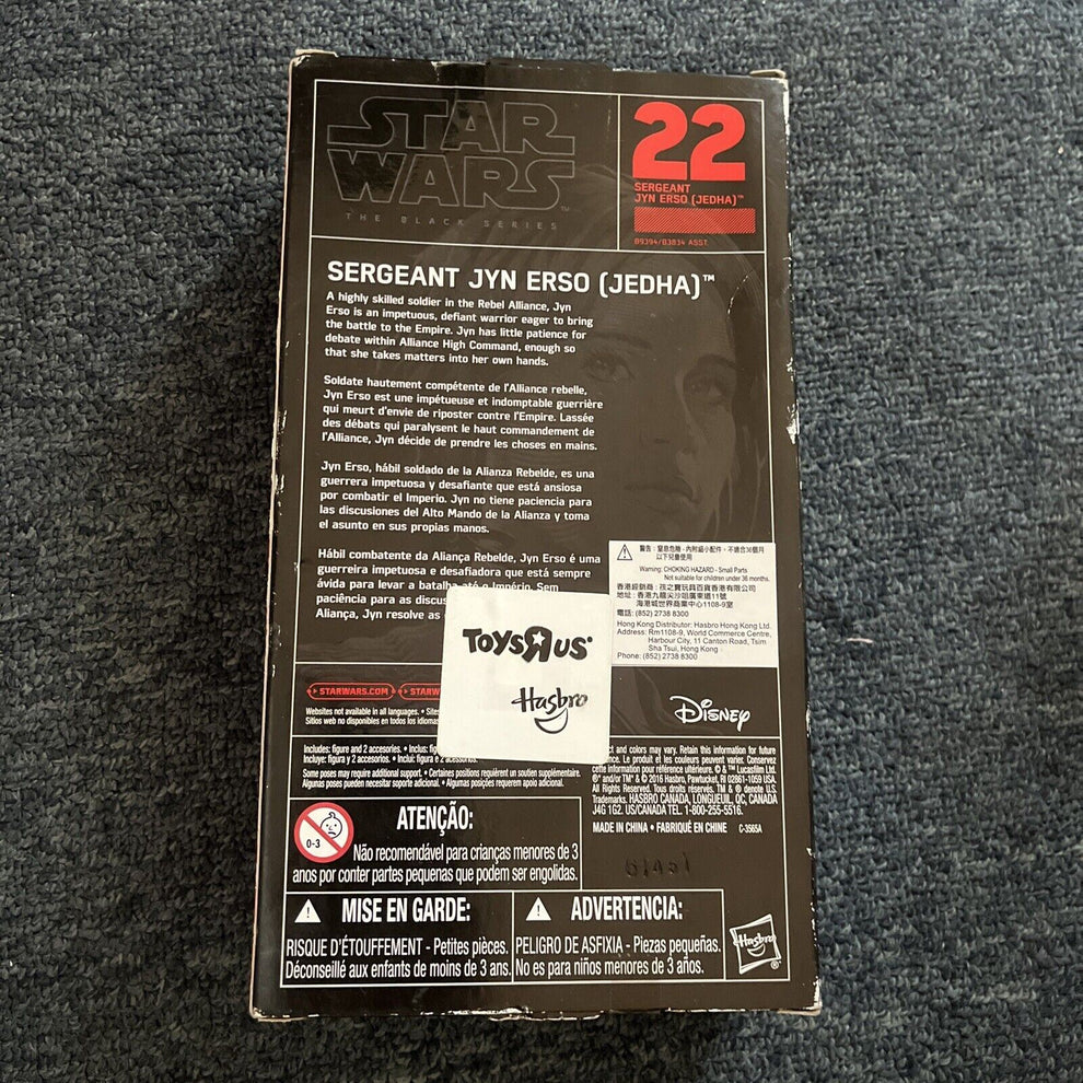 Star Wars Black Series Sergeant Jyn Erso #22 Action Figure 6” Inch ...