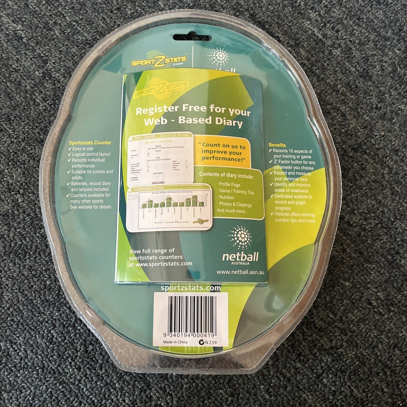 *New* Australian Netball Diamonds Stats Counter Statistics Partner Per ...