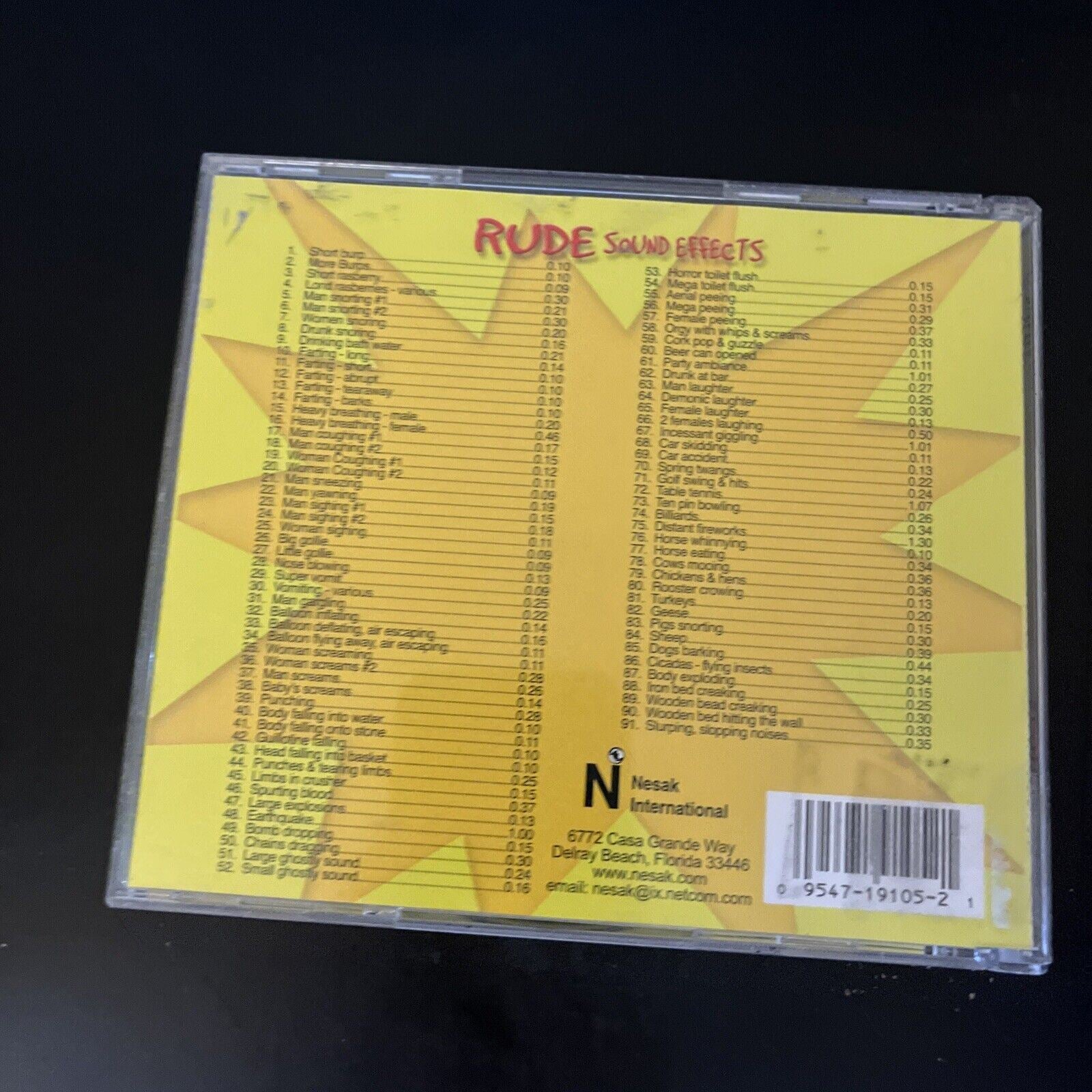 Rude Sound Effects by Various Artists (CD, 1995) – Retro Unit
