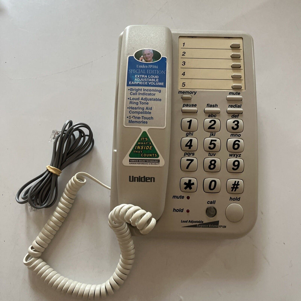 Uniden FP104 Corded Telephone Landline Extra Loud Edition NBN Compatib ...