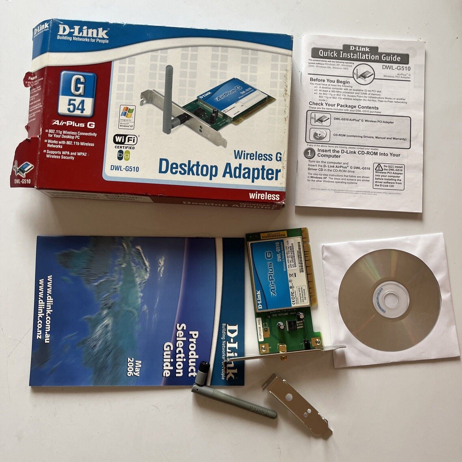 D-Link Wireless AirPlus G 54 Desktop Adapter DWL-G510 – Retro Unit