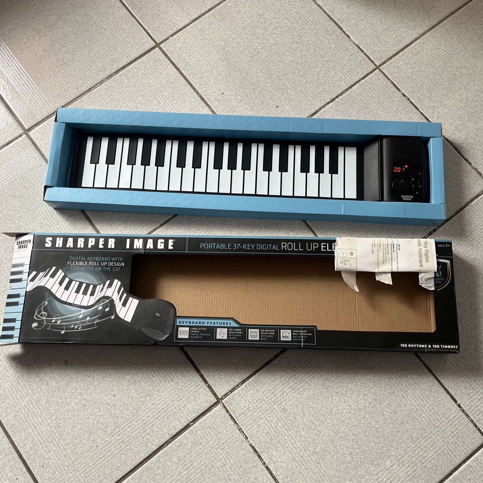 Portable 37-Key Digital Roll Up Electronic Keyboard Flexible By Sharpe ...