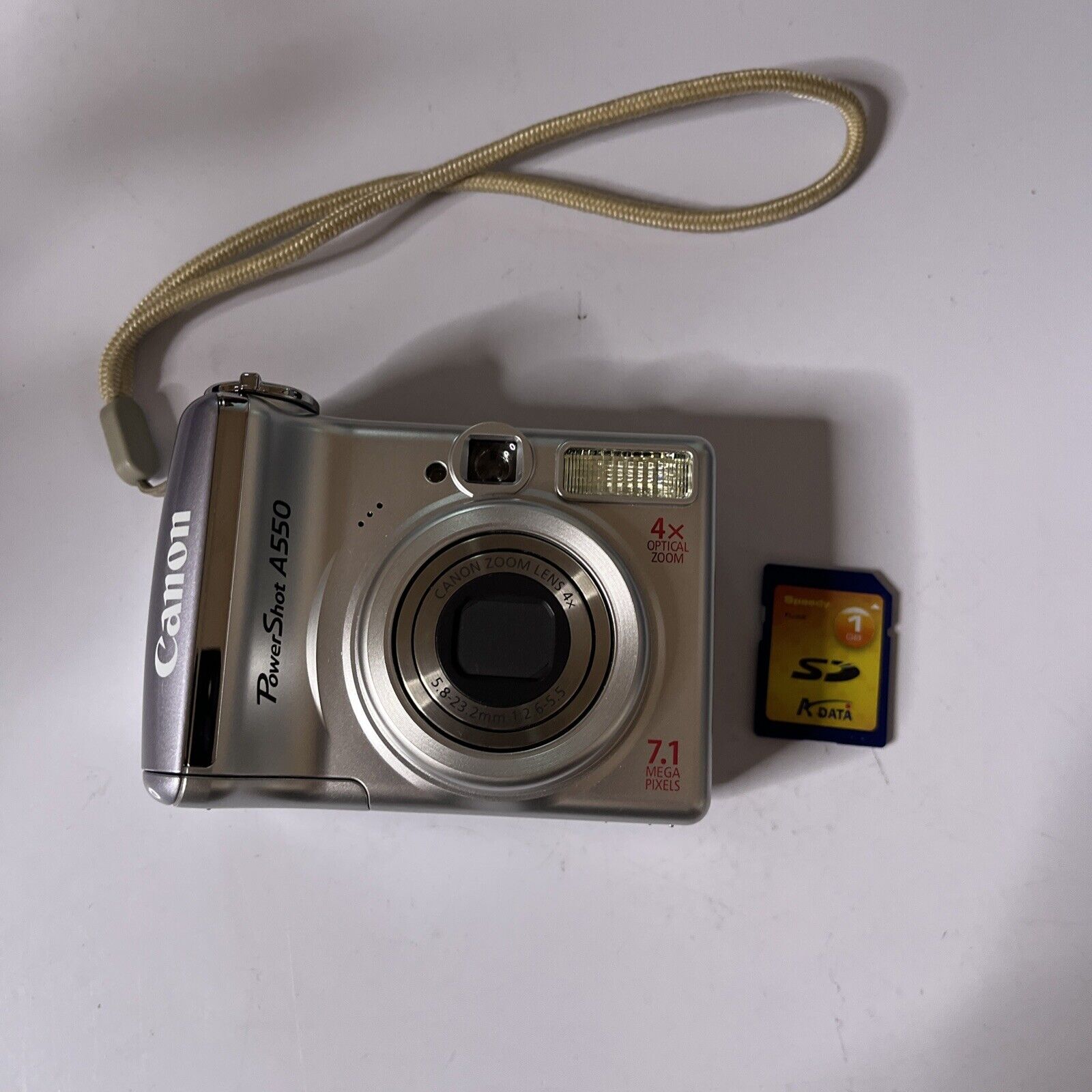 Canon PowerShot A550 Digital Camera 7.1MP 4x Optical Zoom With 1gb SD ...