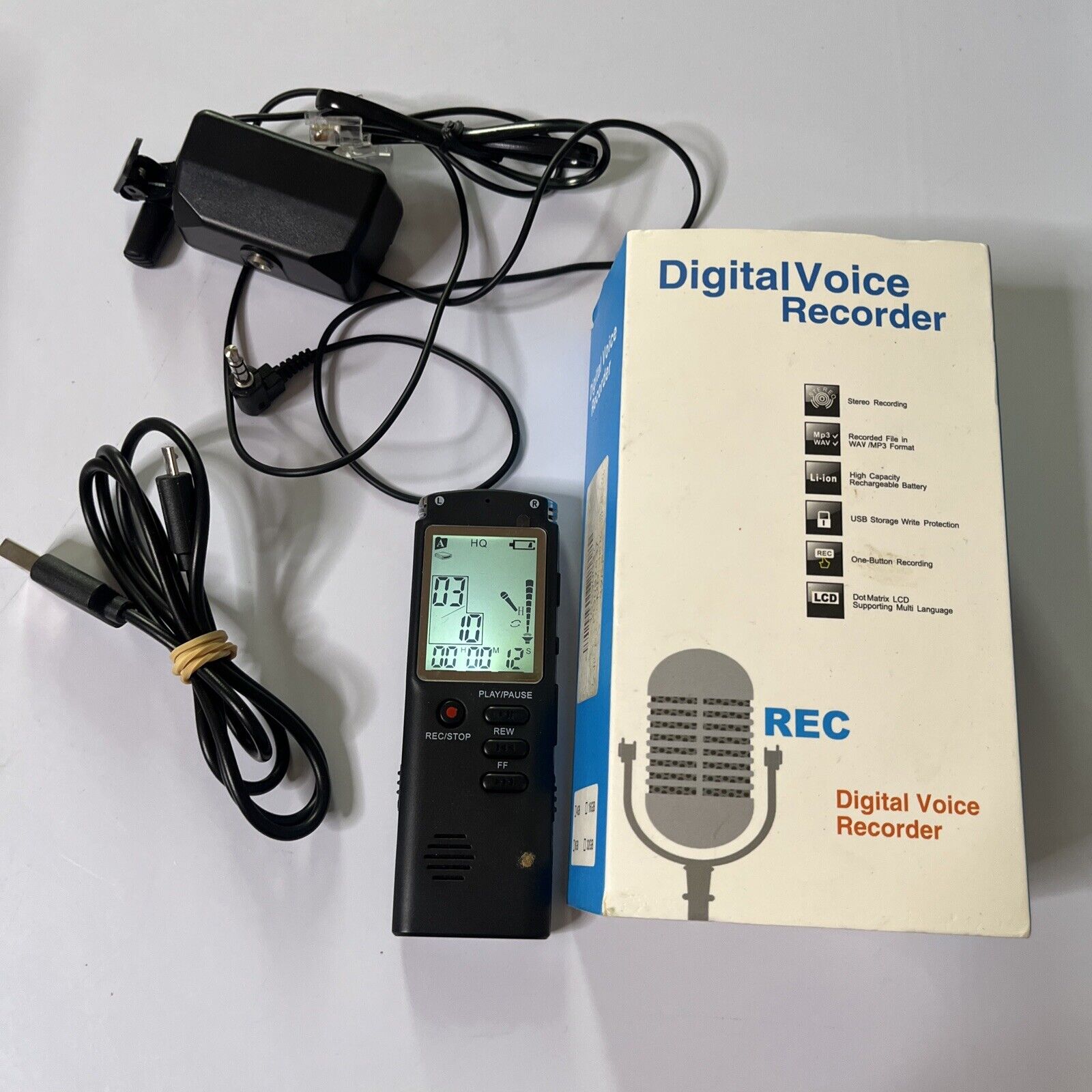 Digital Voice Recorder 32GB With Inbuilt Microphone & Speaker – Retro Unit