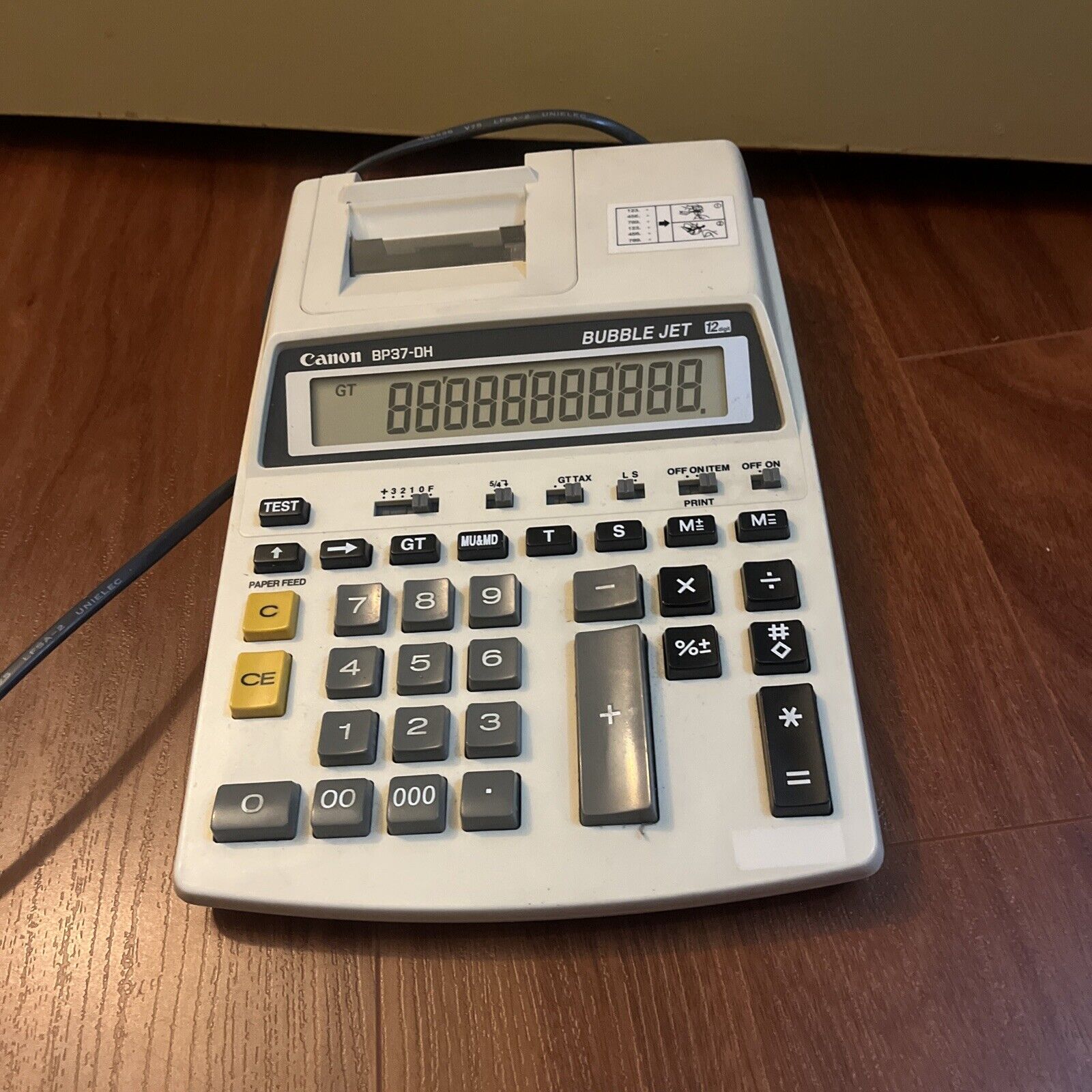Canon BP37-DH Bubble Jet 12 Digit Calculator Printer – Retro Unit