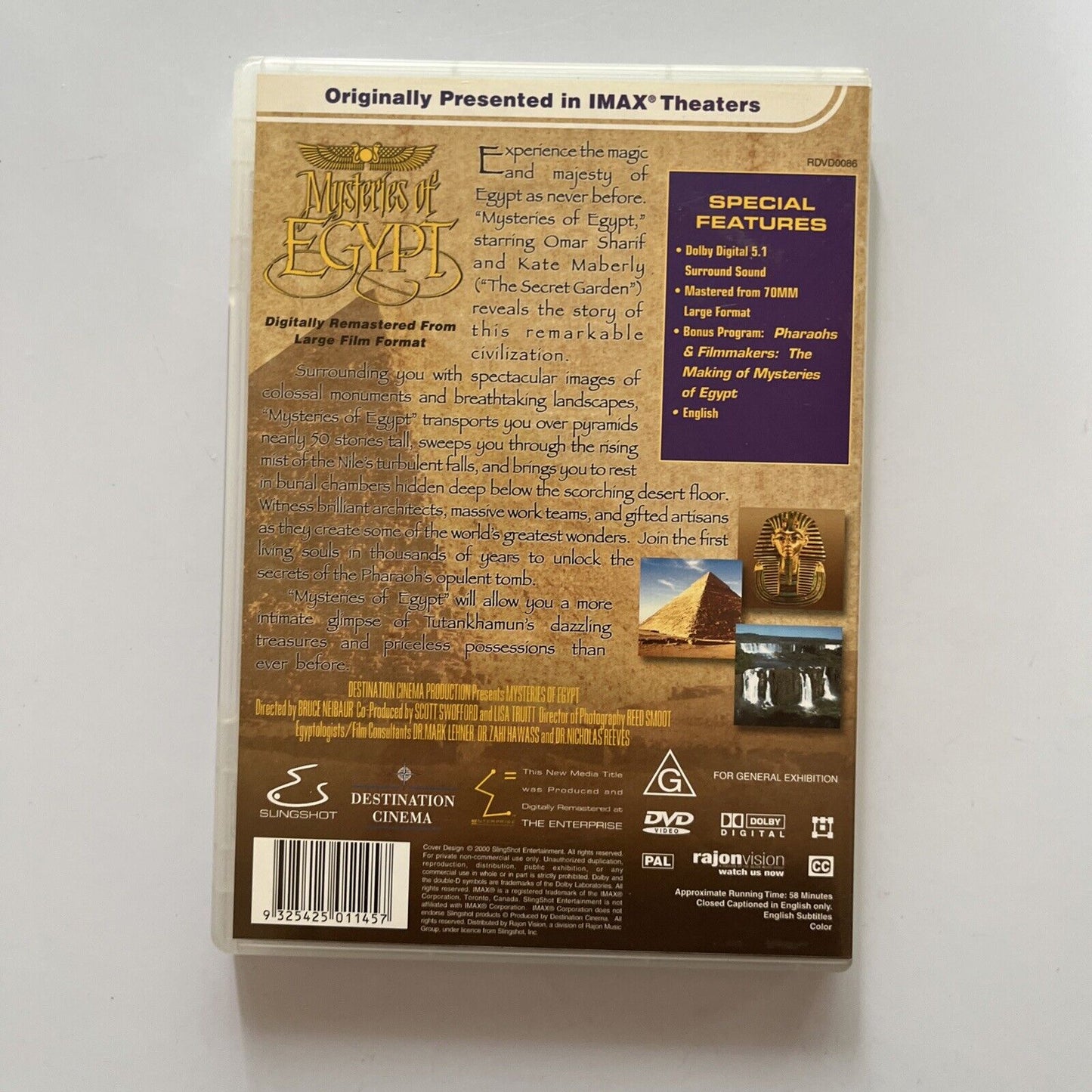 Imax - Mysteries Of Egypt (DVD, 2000) NEW Region 4 – Retro Unit