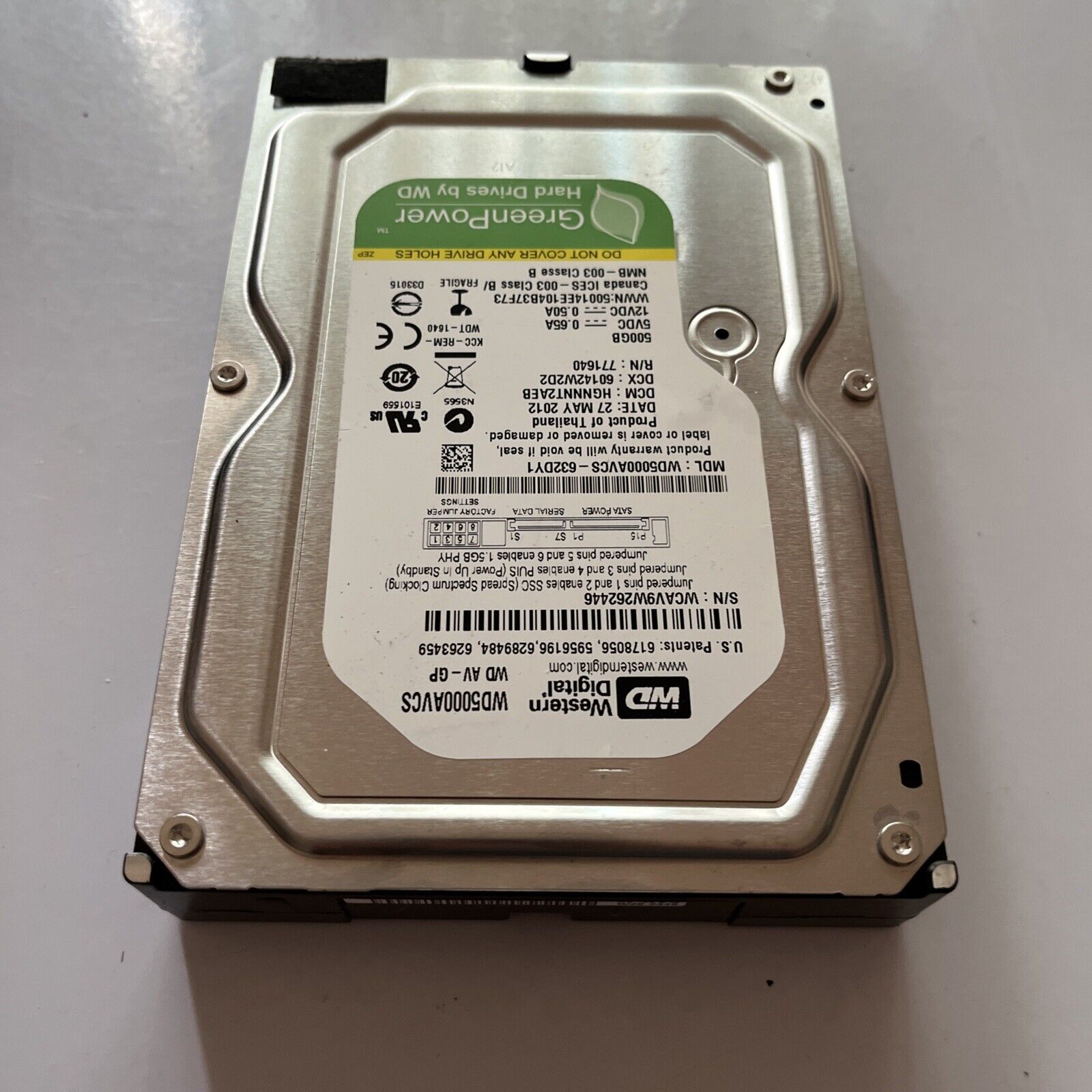 Western Digital 500gb Internal Hard Drive WD5000AVCS – Retro Unit