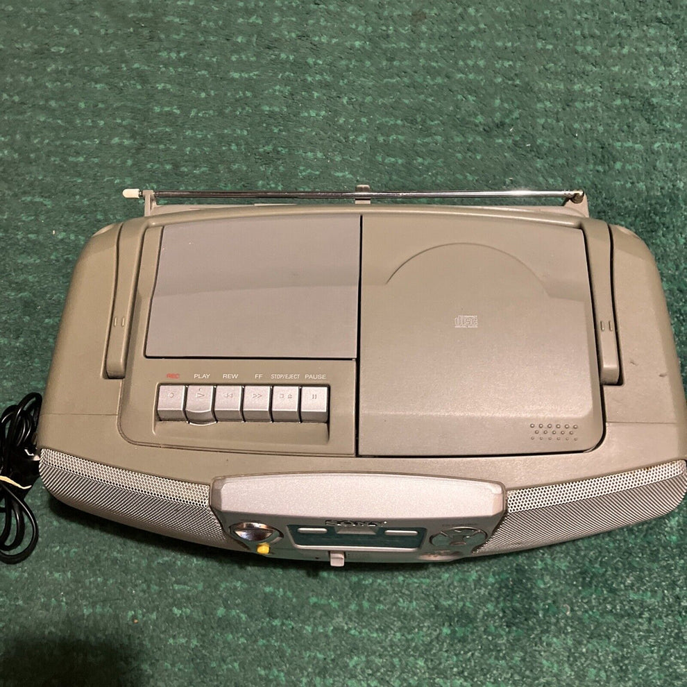 Sony CD Tape AM/FM Radio Cassette Recorder Boombox CFD-V7 – Retro Unit