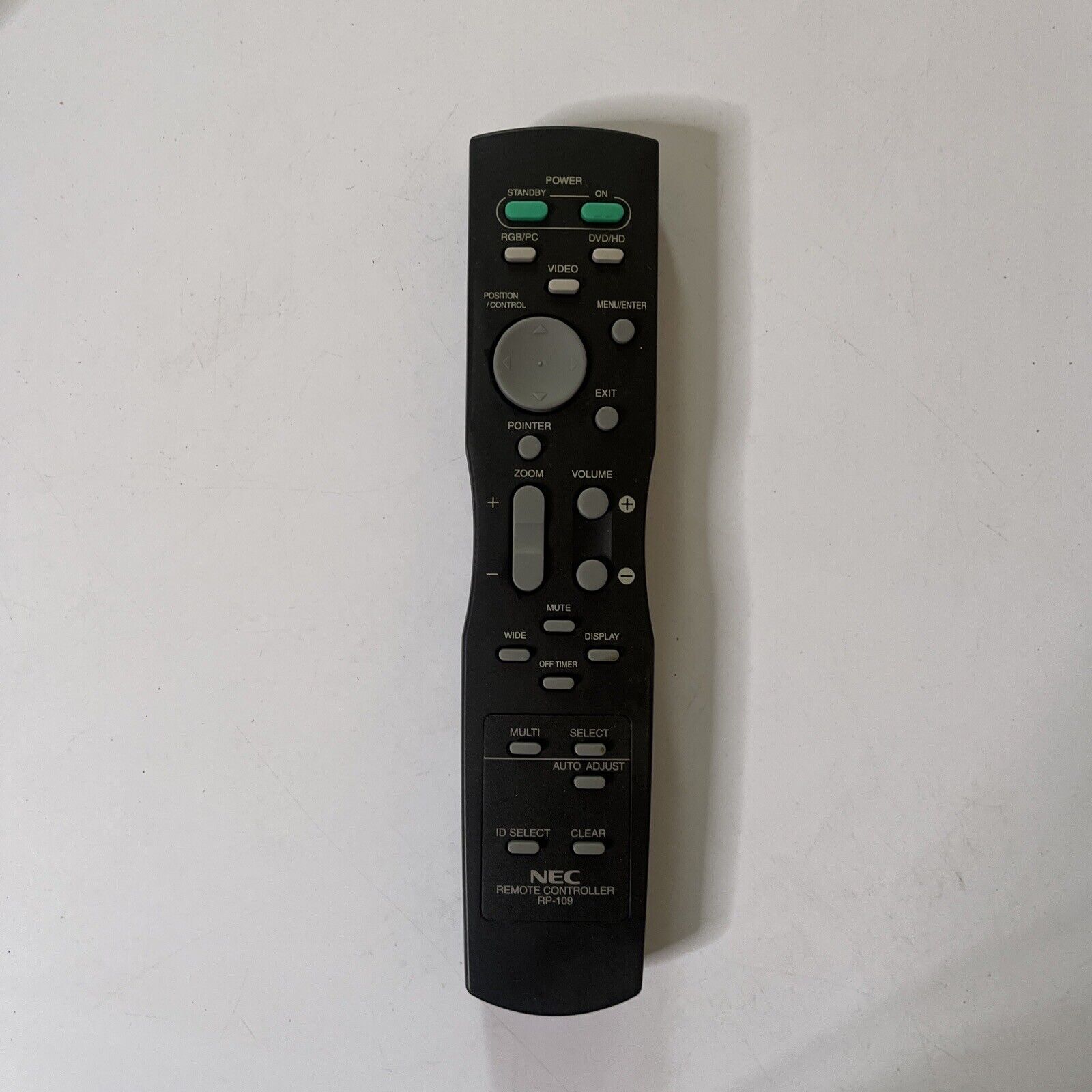 Genuine NEC RP-109 Remote Control for Plasma Monitor Projector – Retro Unit