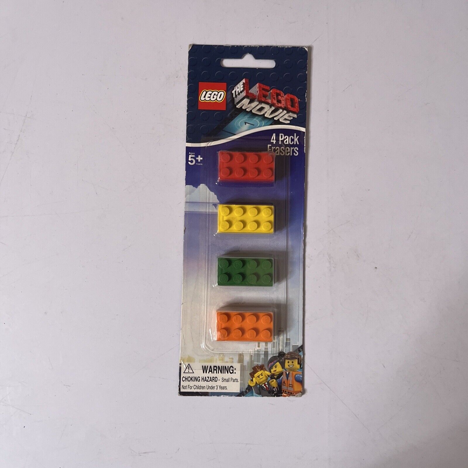 *New Sealed* Lego The Lego Movie 4 Pack Erasers – Retro Unit