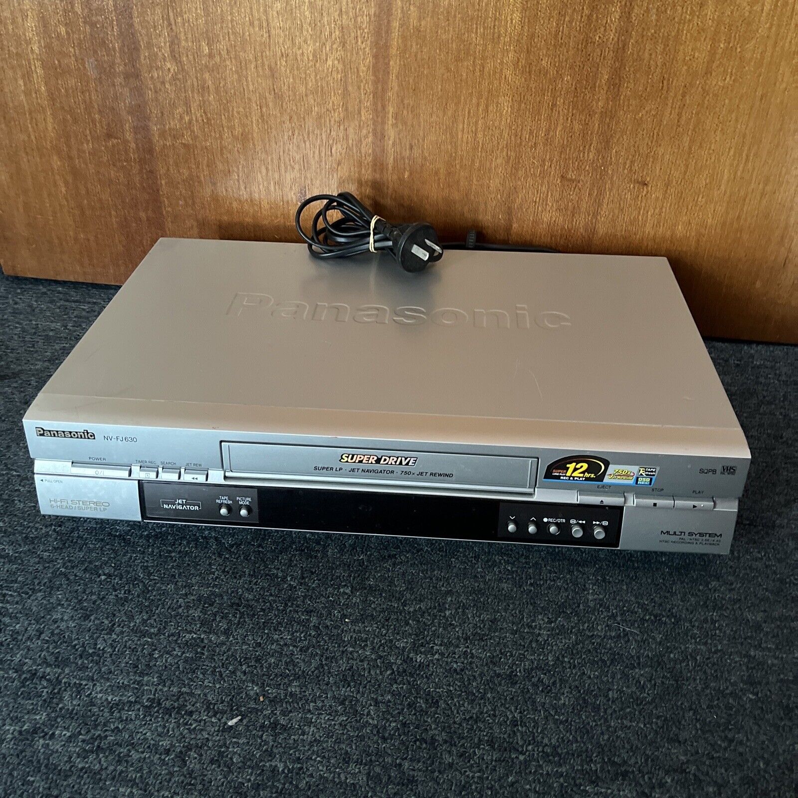 Panasonic VHS Cassette Recorder Player NV-FJ630A VCR NTSC PAL *No Remo ...