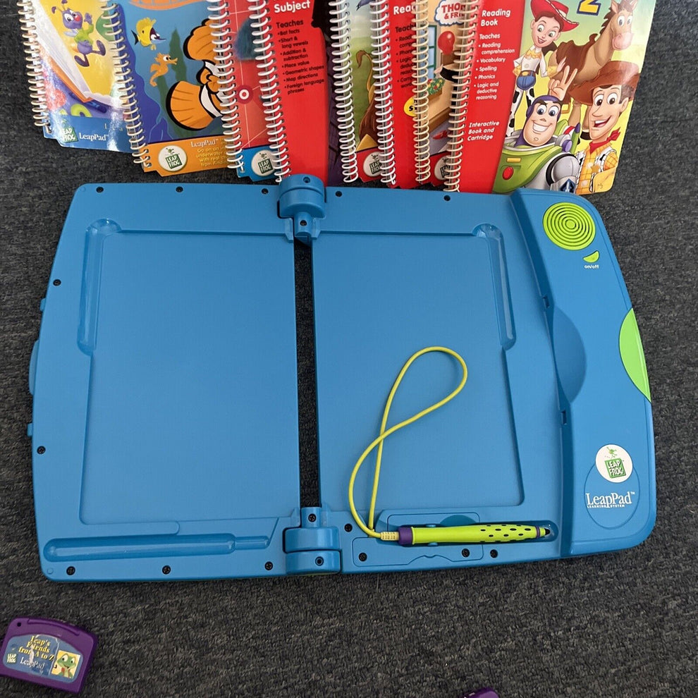 Leapfrog LeapPad Learning System w 8 Books Cartridge Disney Pixar Book ...