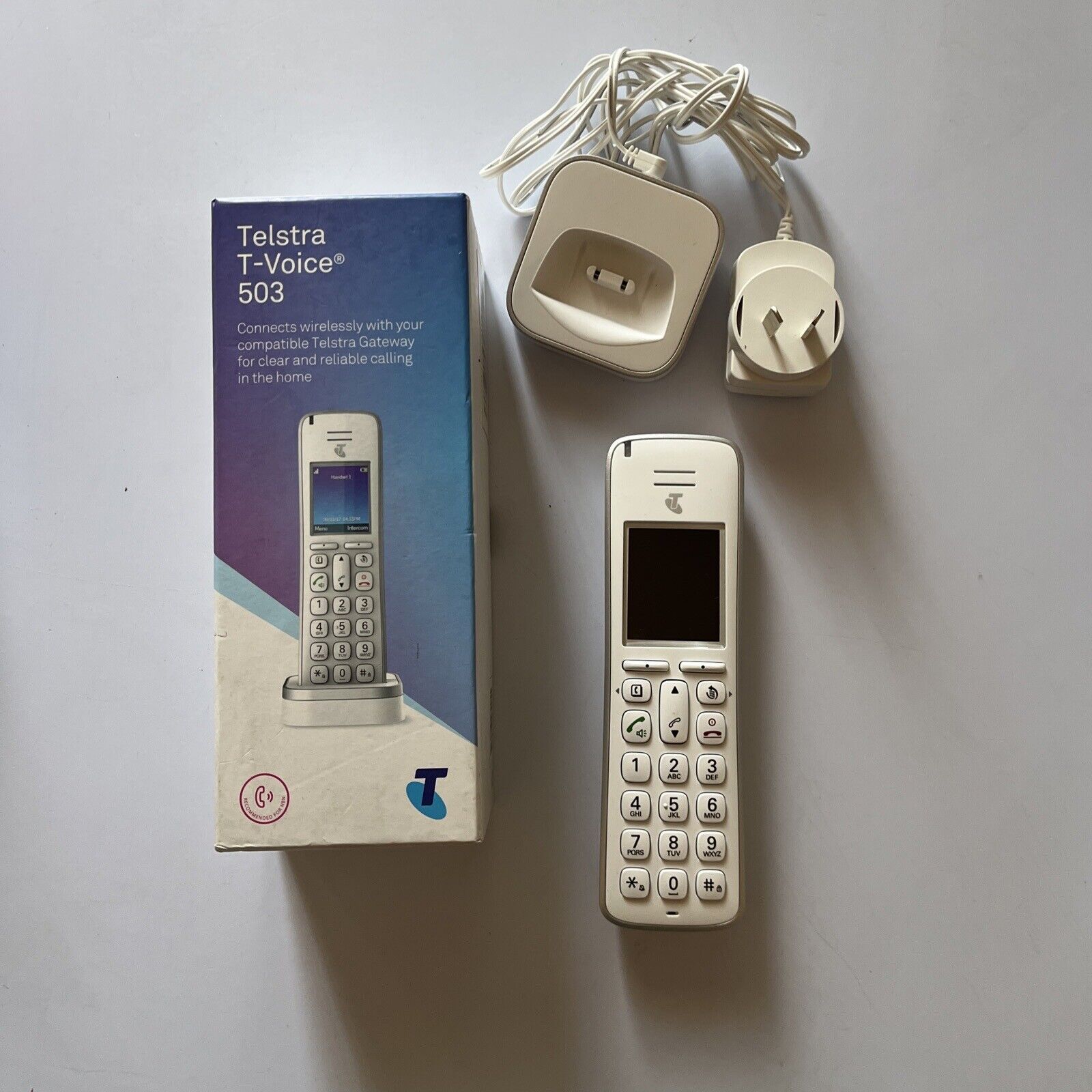 Telstra T-Voice 503 Handset & Charger – Retro Unit