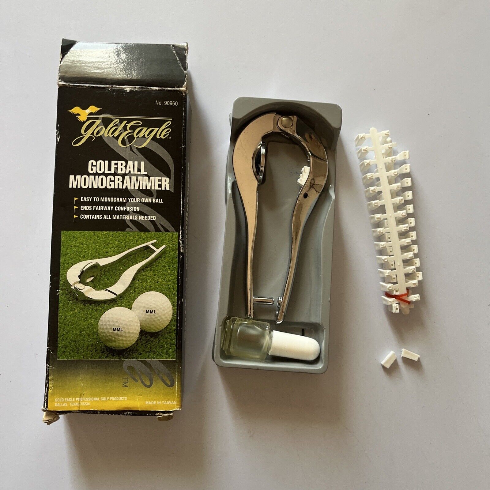 Gold Eagle Golf Ball Monogrammer – Retro Unit