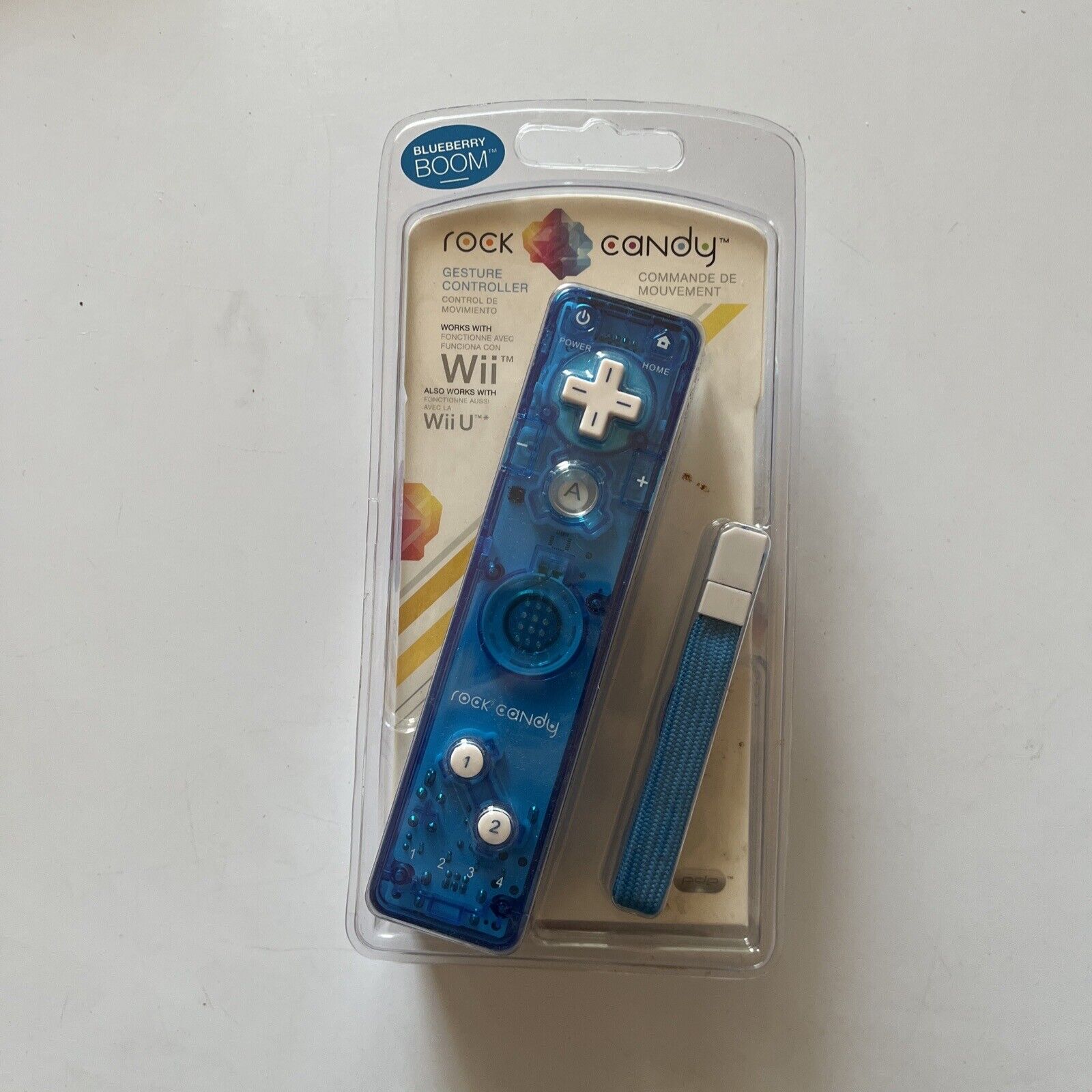 Rock Candy Blue Remote Compatible Controller For Nintendo Wii & U ...