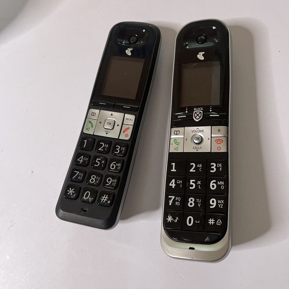 2x Telstra Cordless Handset F07-03 *No Batteries* – Retro Unit