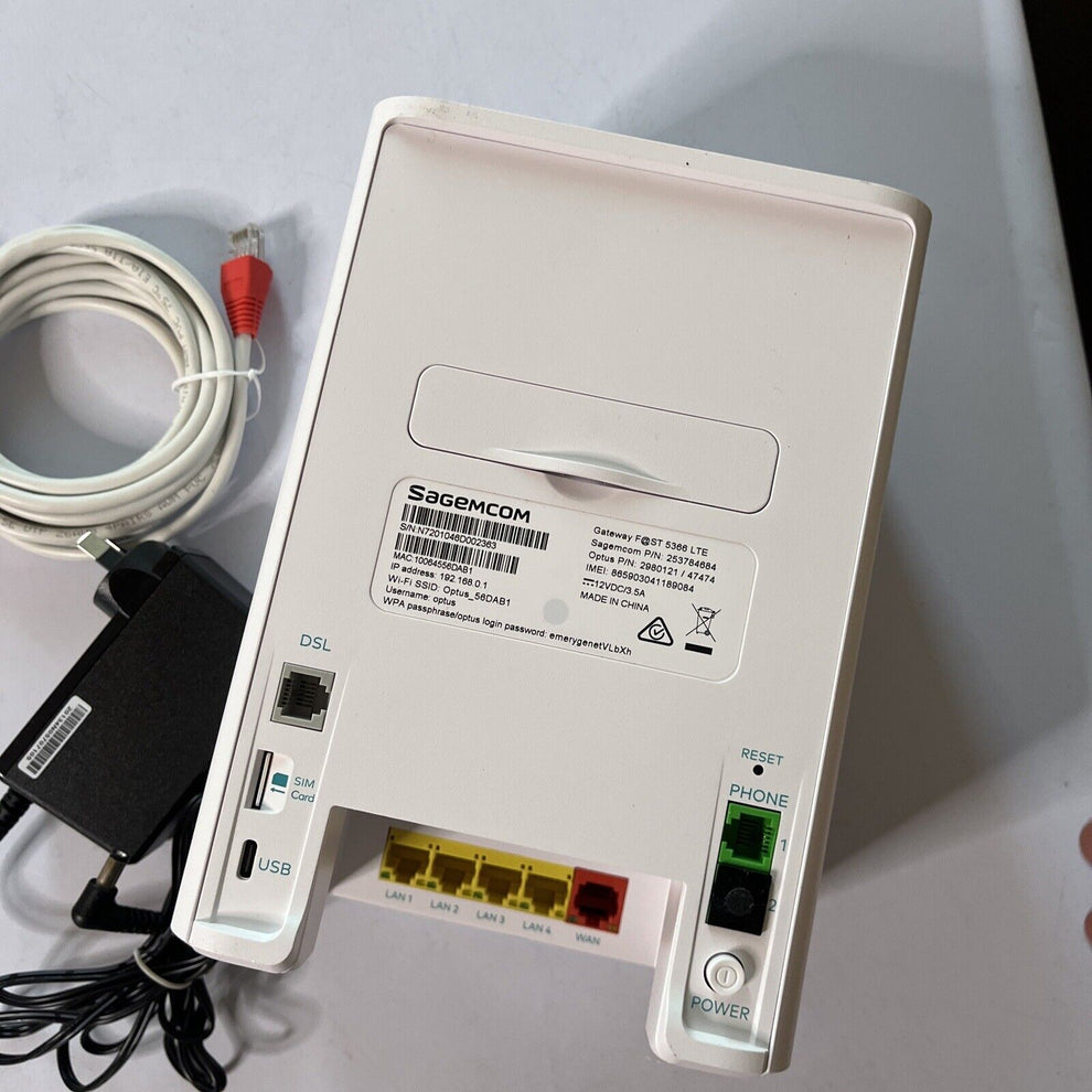 Optus Sagemcom Gateway Fast 5366 Lte 4g Modem Router Optus Locked Retro Unit