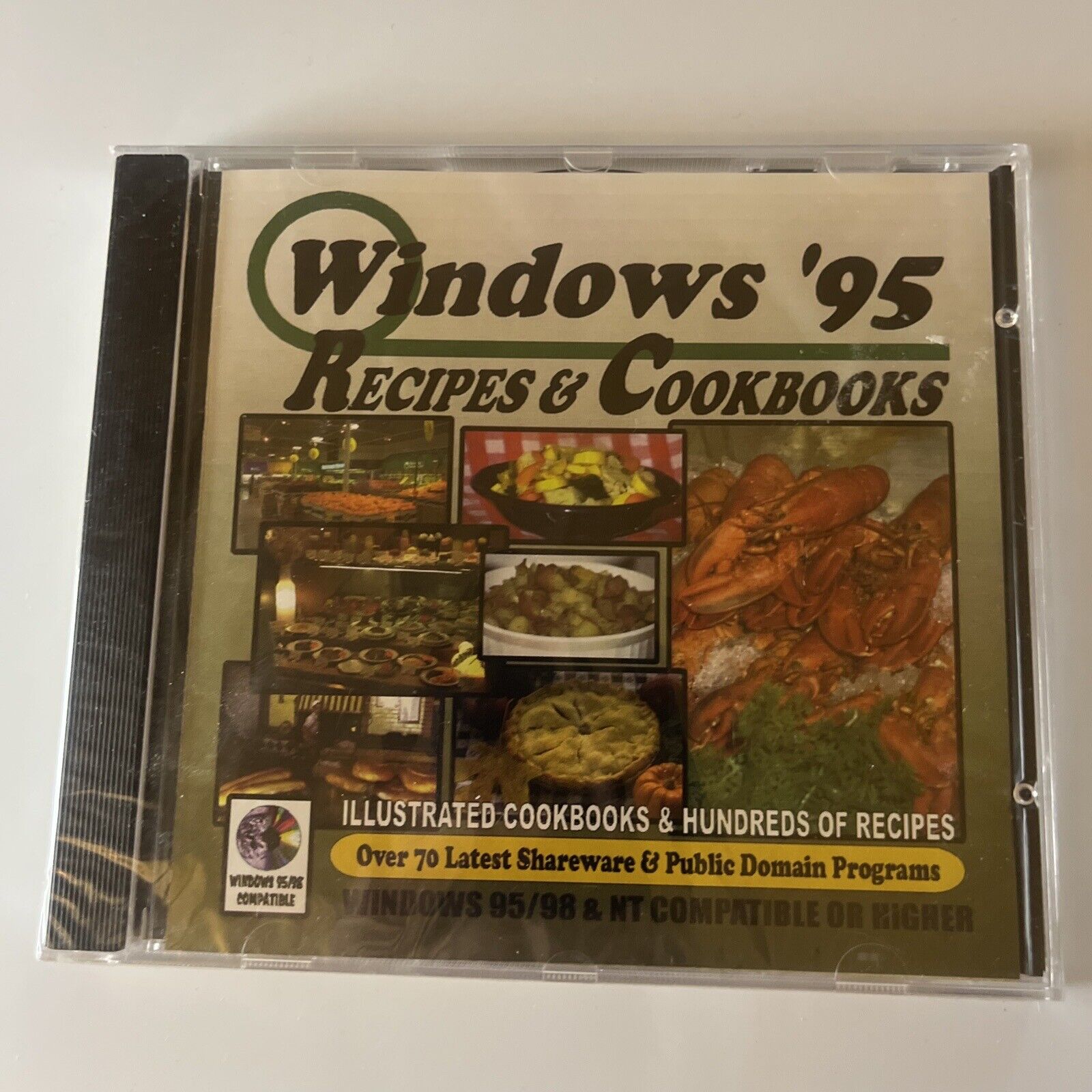 Windows 95 Recipes & Cookbooks PC CDROM 1997 *New Sealed* – Retro Unit