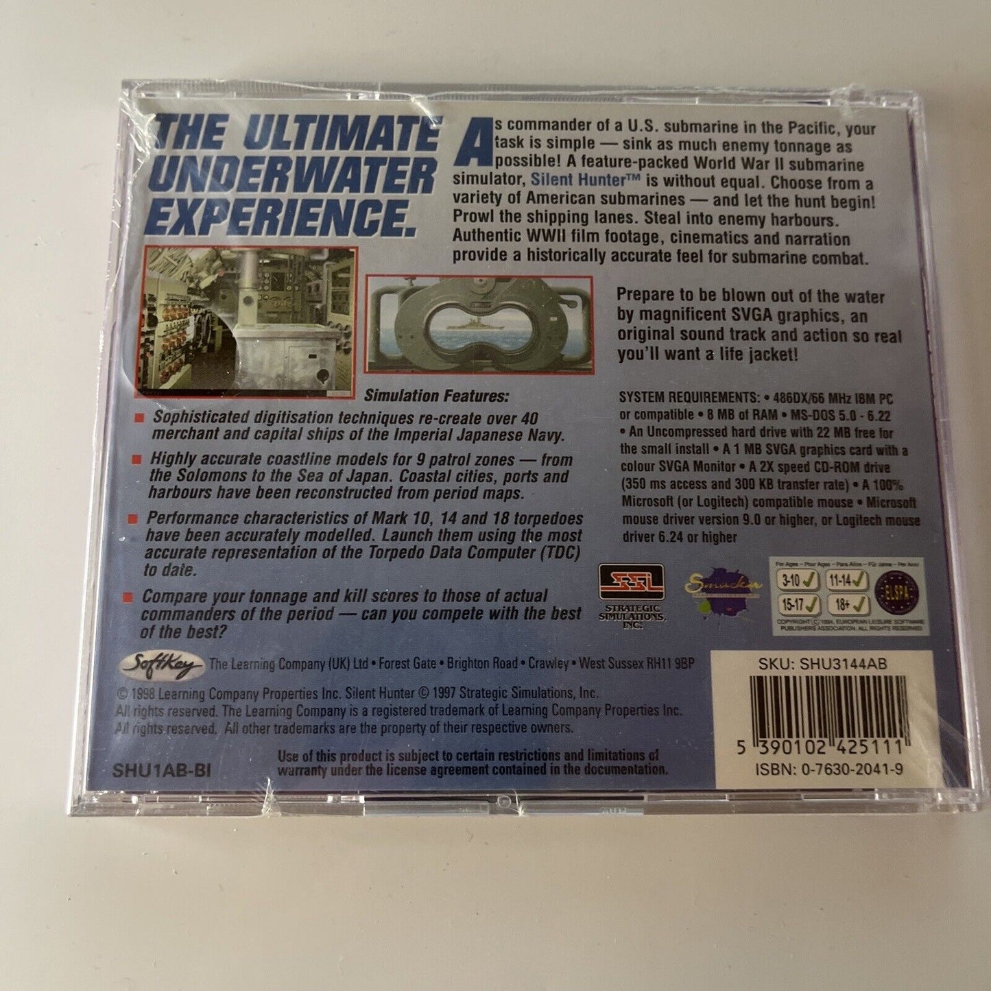 Silent Hunter PC CDROM DOS *New Sealed* – Retro Unit